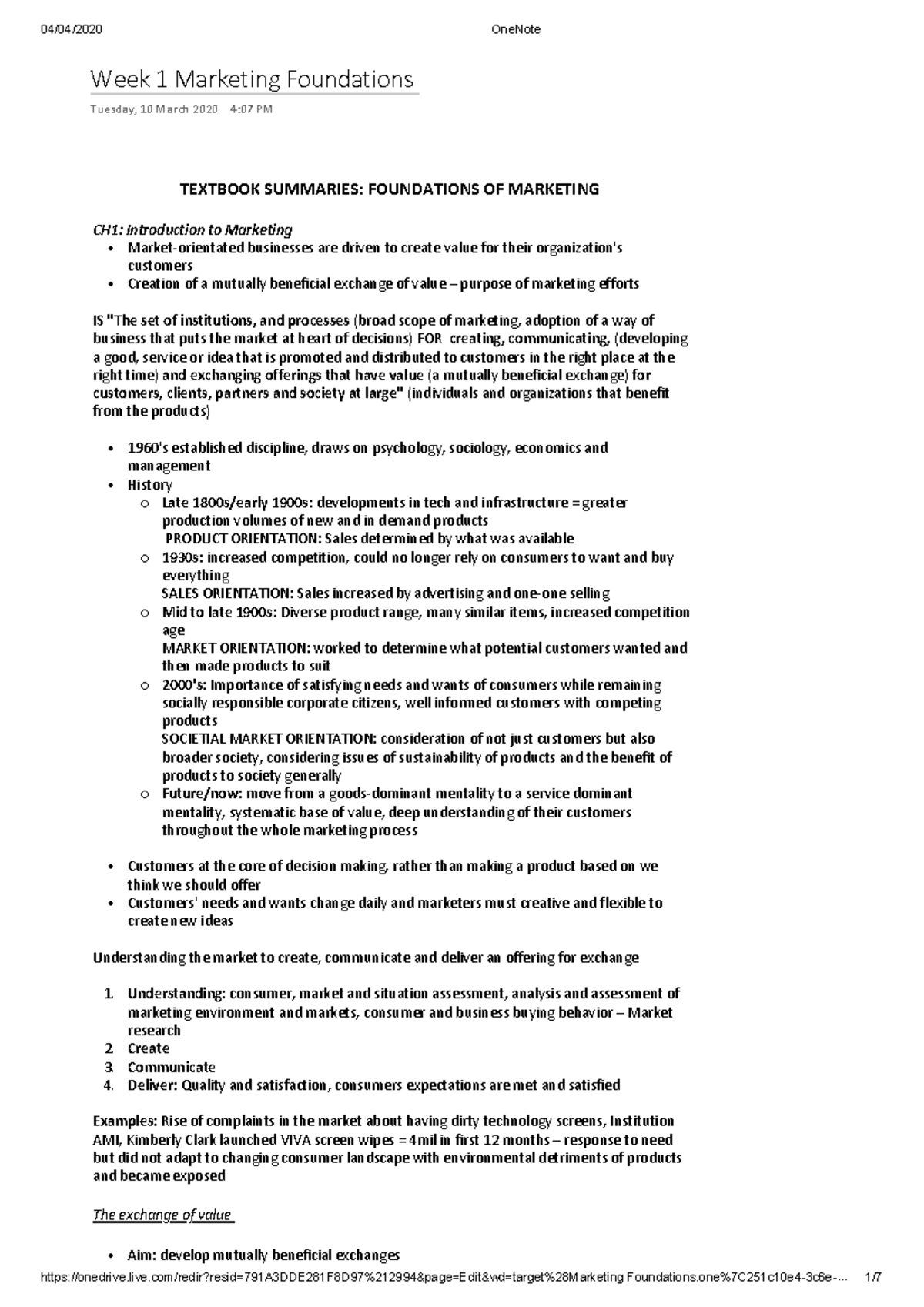 Marketing Foundations Intro Ch1and2 Warning Tt Undefined Function 32 Week 1 Marketing