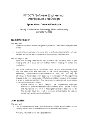 Sprint Two (25%) Brief - FIT3077 Software Engineering: Architecture and ...