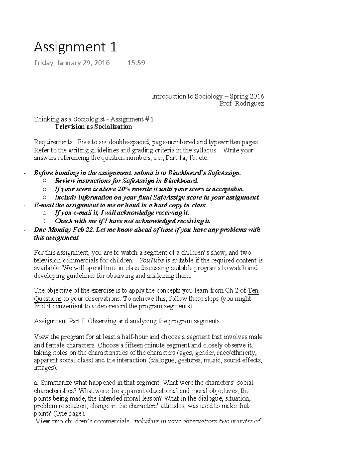 Assignment 1 - SOCI 1100 - Warning: TT: undefined function: 32 Warning: TT: undefined function ...