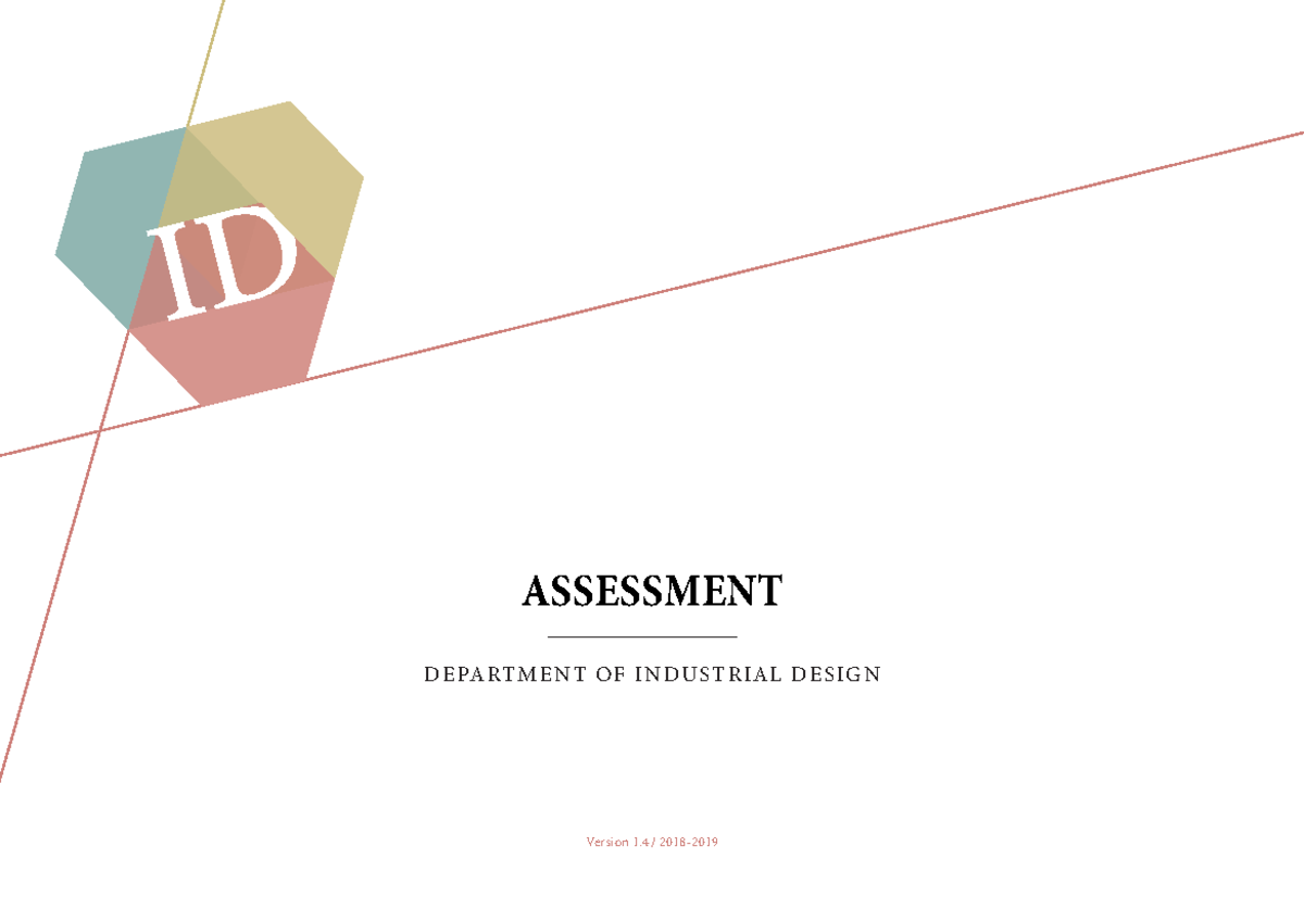 Rubric ID - ASSESSMENT D E PA RT M E N T O F I N D U S T R IA L D E SIG ...