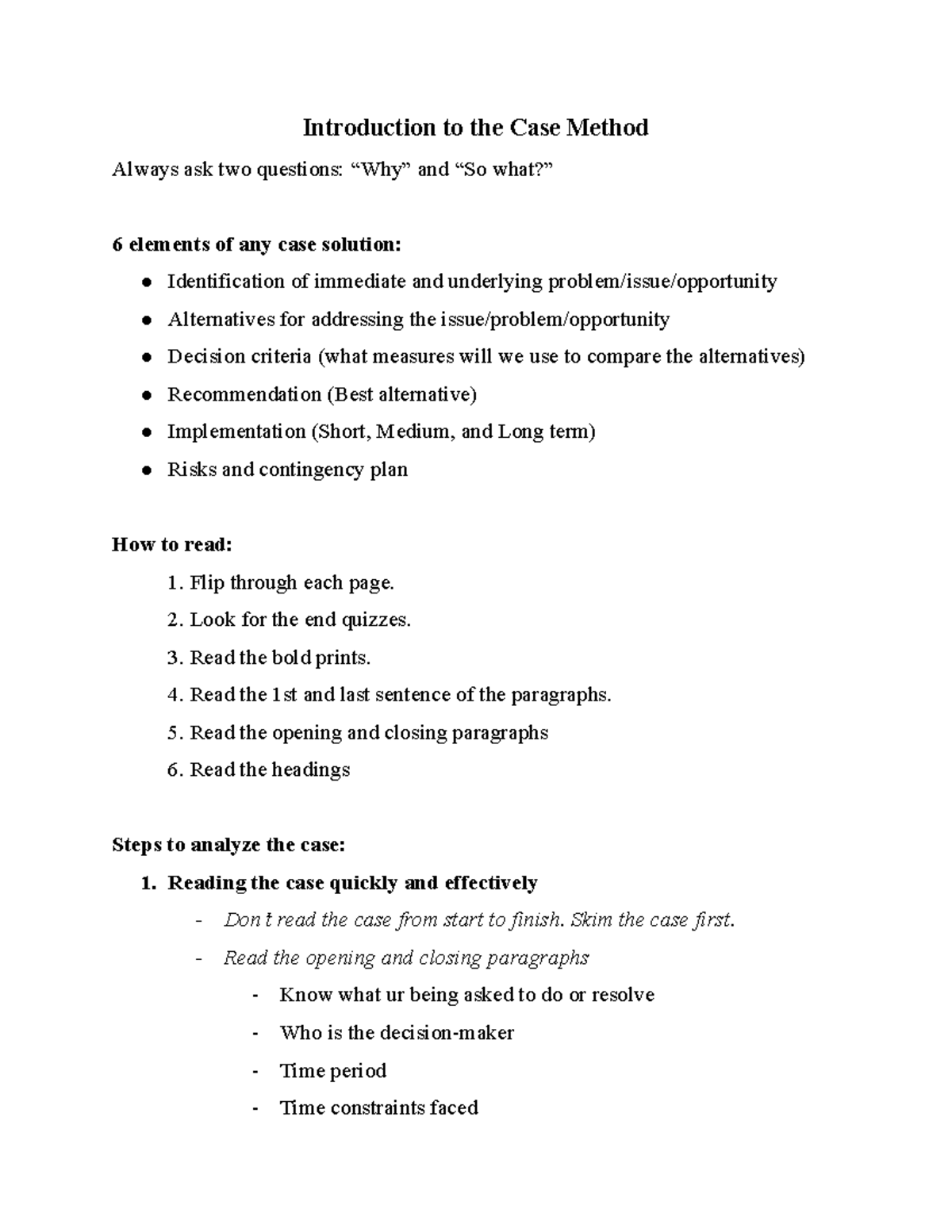 Lab Case Analysis Notes Introduction To The Case Method Always Ask lab-case-analysis-notes-introduction-to-the-case-method-always-ask