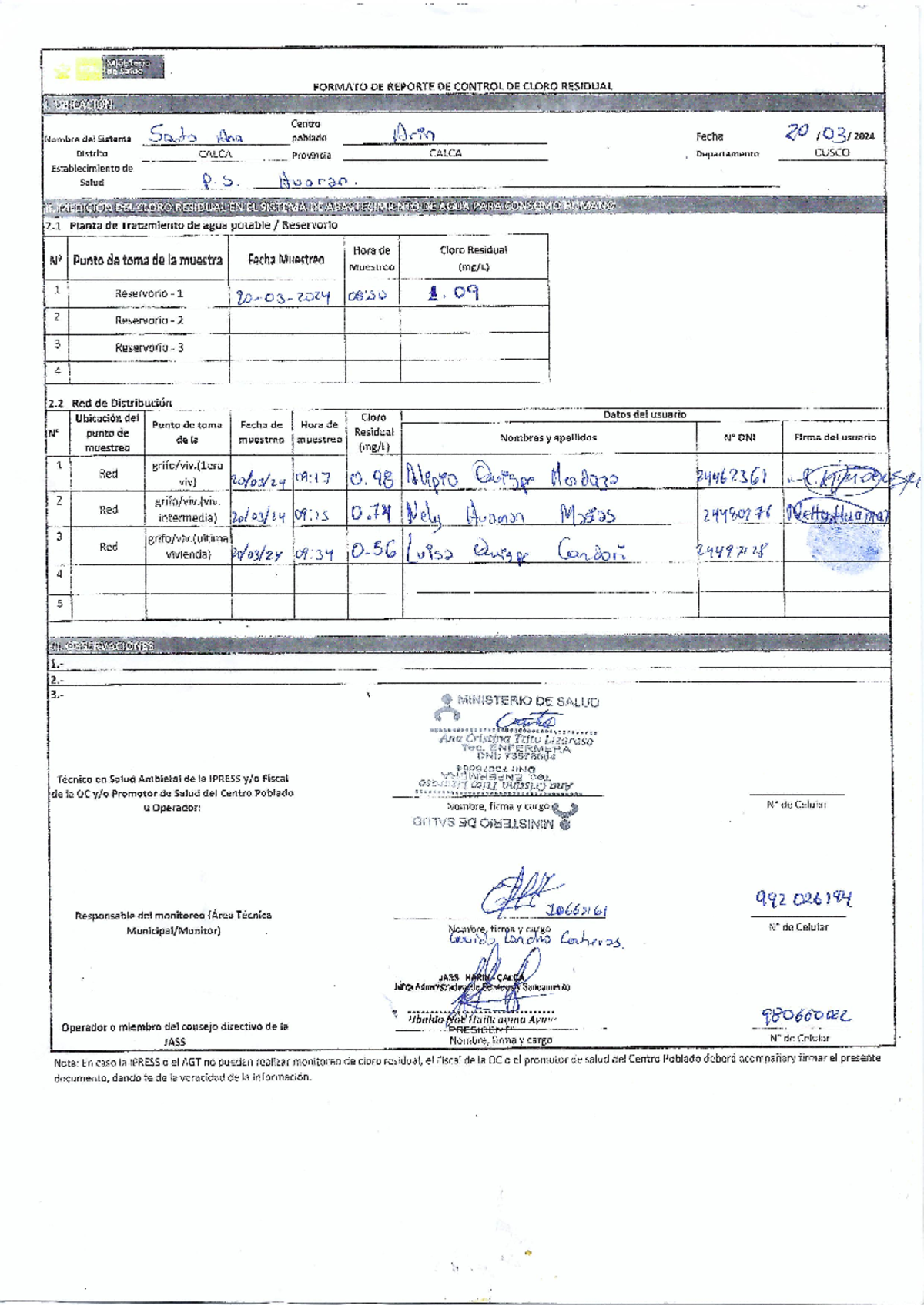 Reporte DE Cloro CCPP ARIN - Química Analítica - Studocu