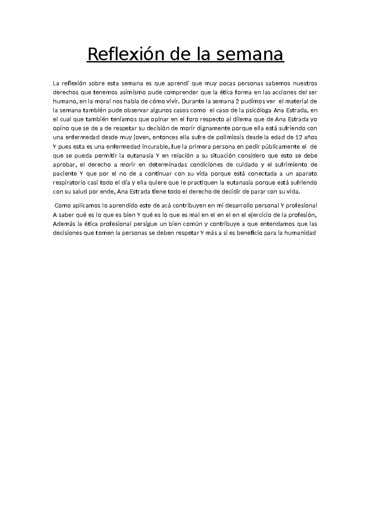 Reflexión de la semana - ,,,,,,,,,, - Reflexión de la semana La ...