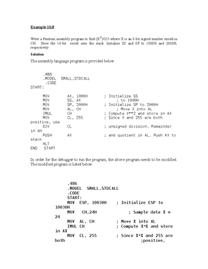Example 6.19- Solution - EXAMPLE 6. Write a 68000 assembly language program at address $2000 ...