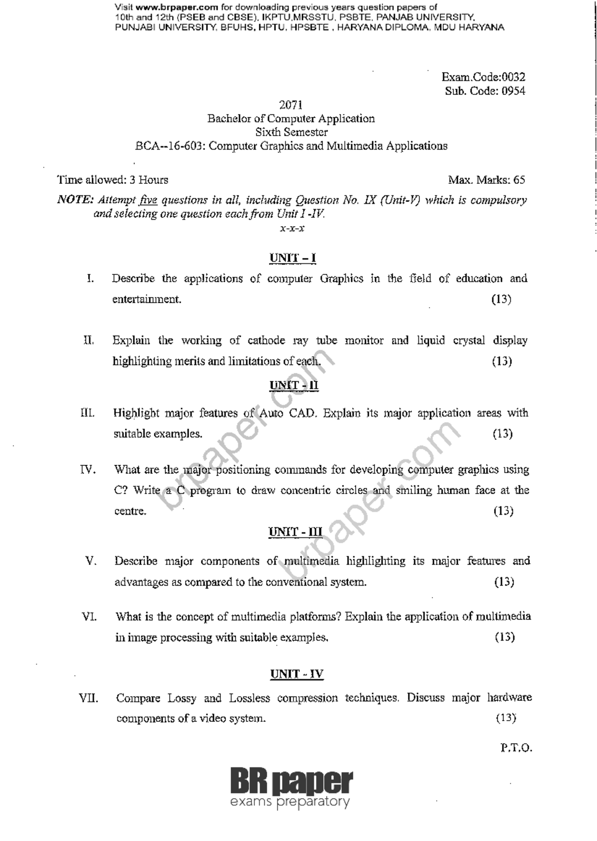 CGMA(6th)May2021 - PREV YEAR QUESTION PAPER - Bachelour of Computer ...