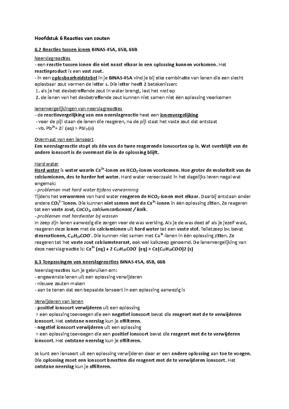Sk h6 reacties van zouten - Hoofdstuk 6 Reacties van zouten 6 Reacties ...