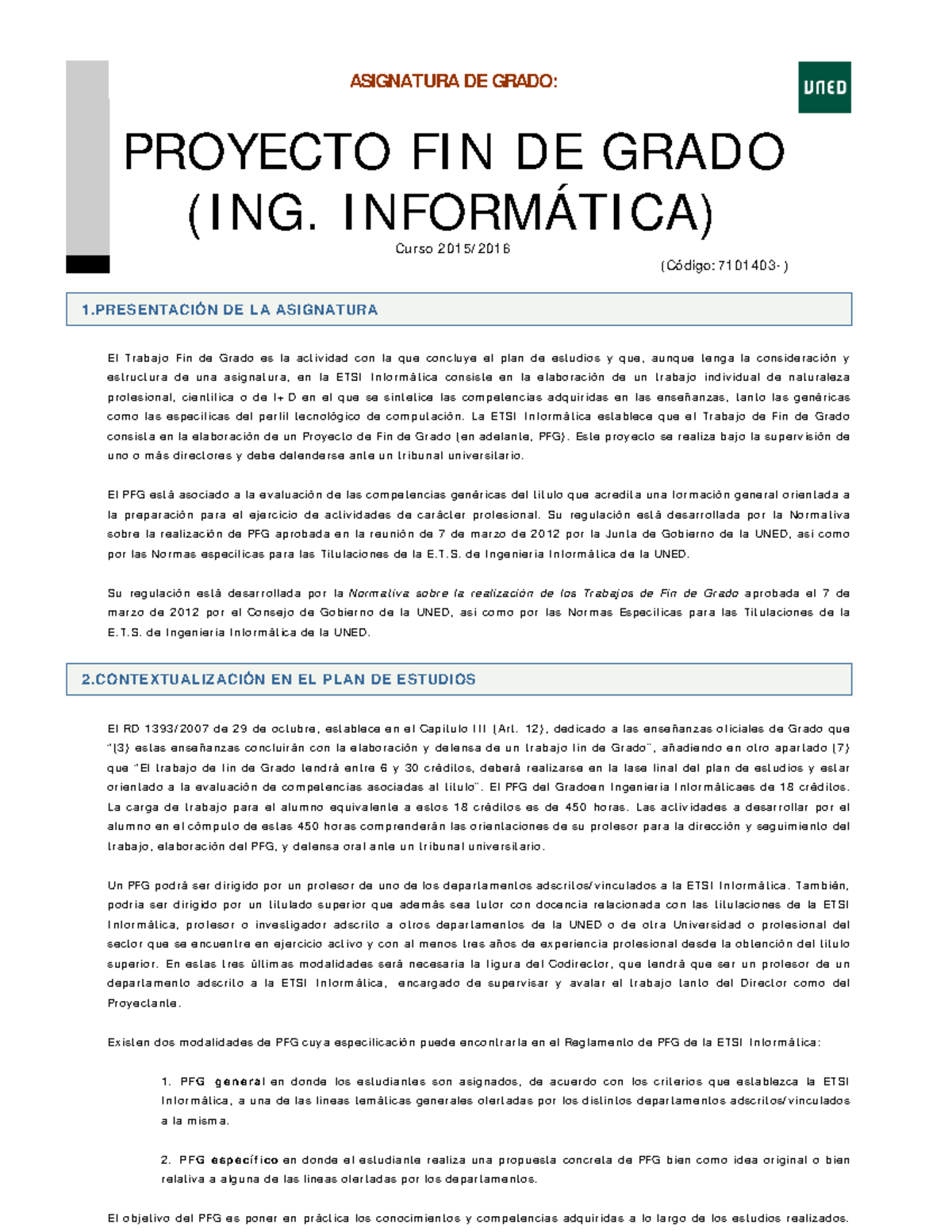 Proyecto FIN DE Grado (ING. Informática) - Fundamentos de Informática ...
