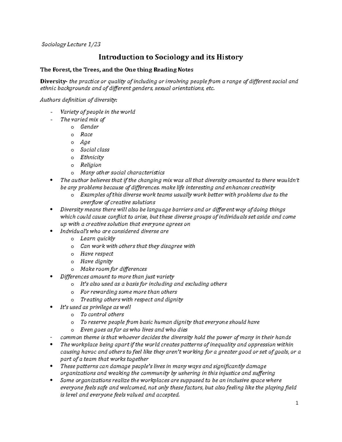 Intro to Socl - Sociology Lecture 1/ Introduction to Sociology and its ...