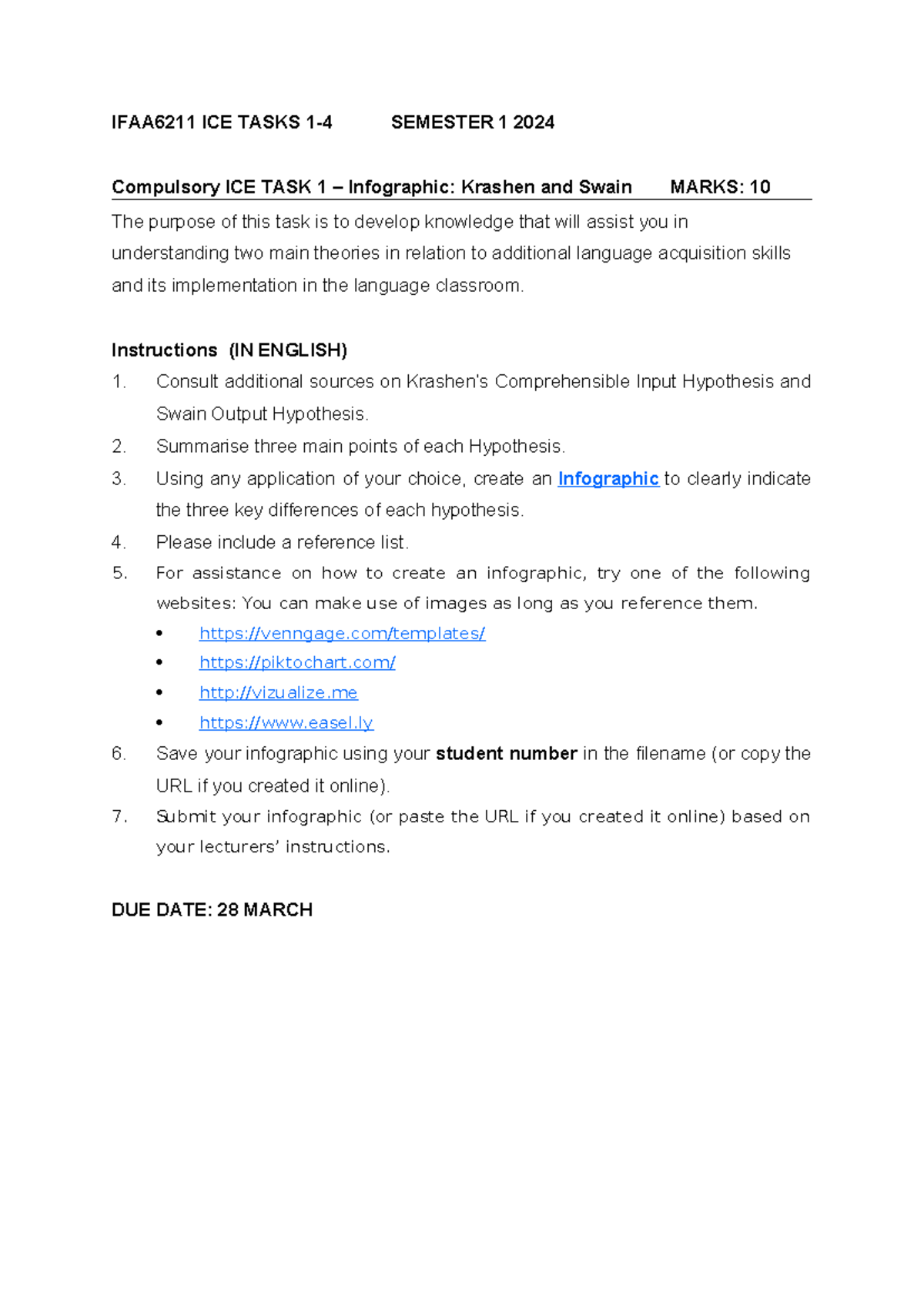 IFAA6211 ICE Tasks 1-4 2024 - IFAA6211 ICE TASKS 1-4 SEMESTER 1 2024 ...