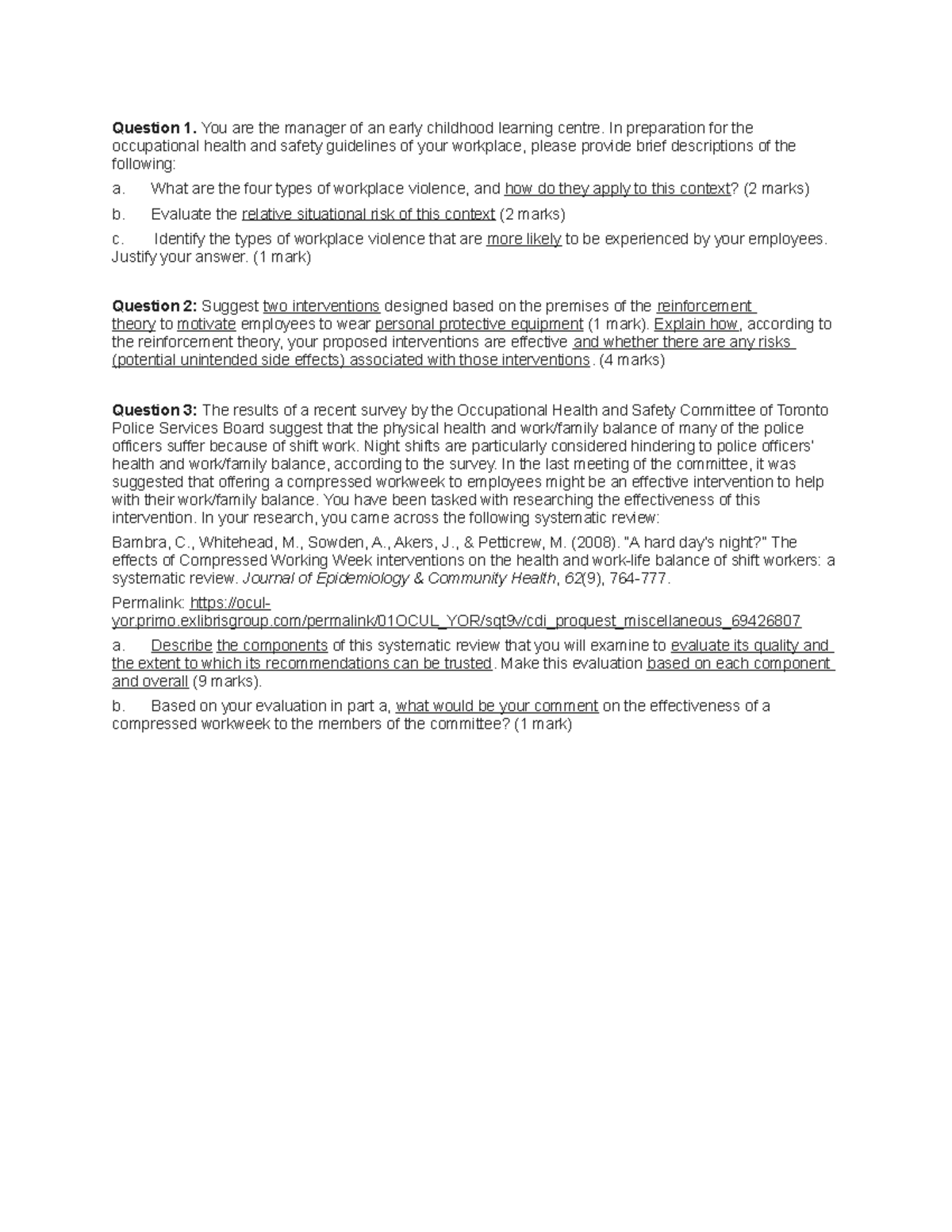2 Test - Midterm / Test 2 / Midterm / test 2 / Part 2 You are the ...