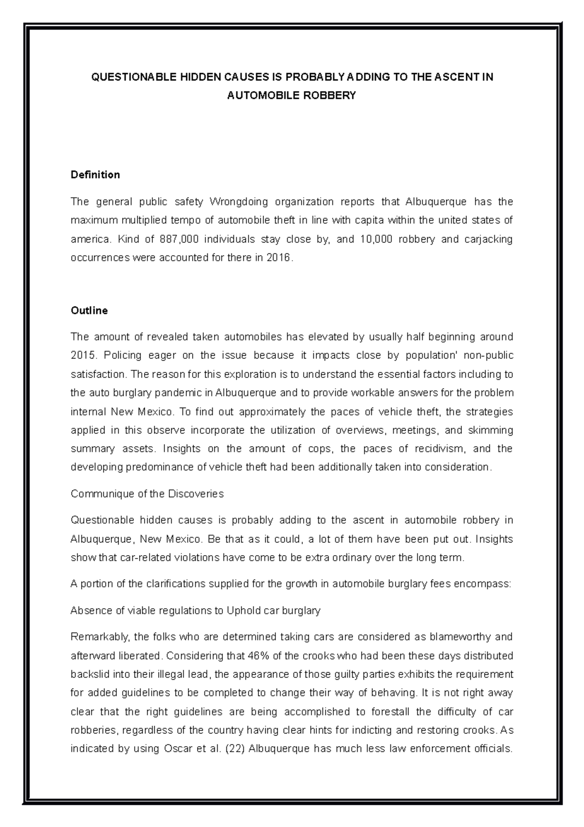 Questionable Hidden Causes IS Probably Adding TO THE Ascent IN ...