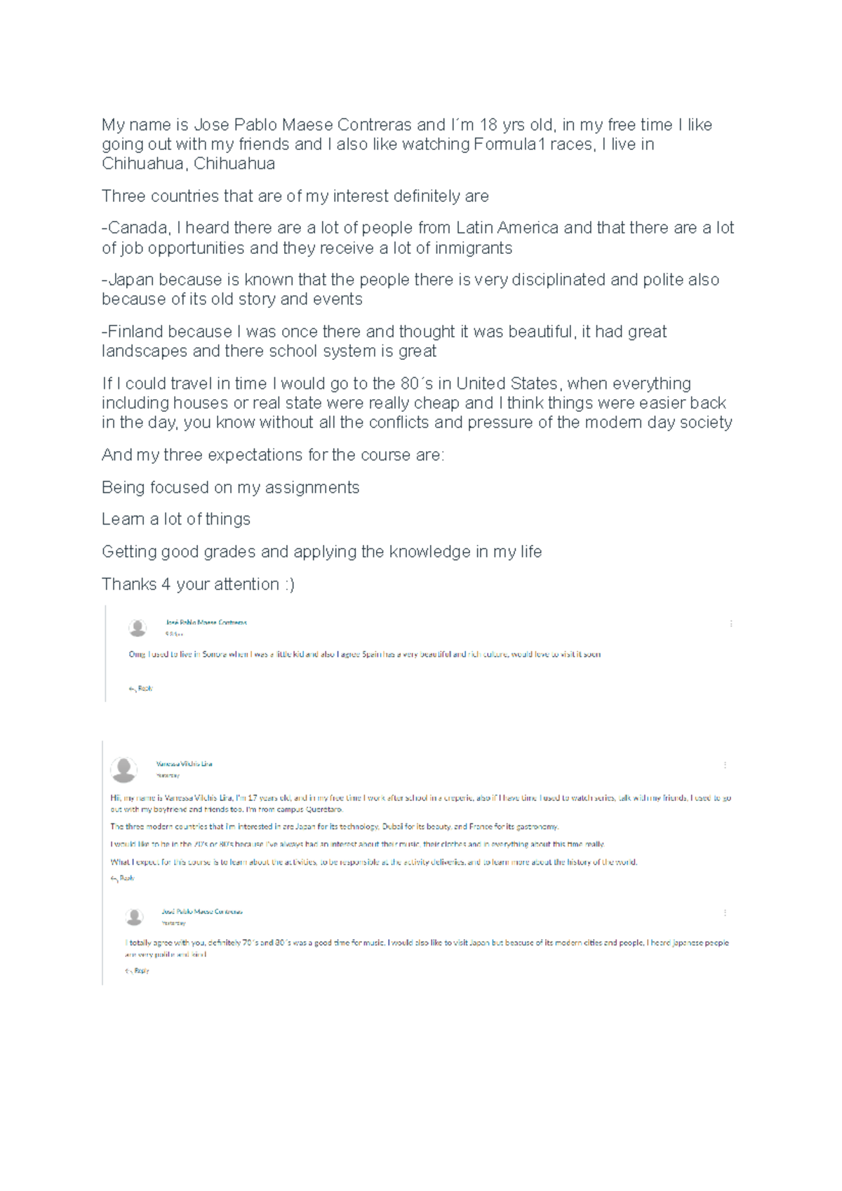 Assignment 1 Contemporary World - My name is Jose Pablo Maese Contreras ...