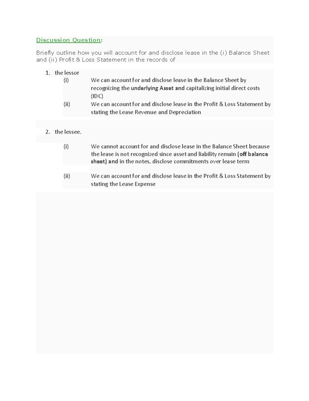 Week 8 Discussion Question 2020 - Discussion Question: Briefly outline ...