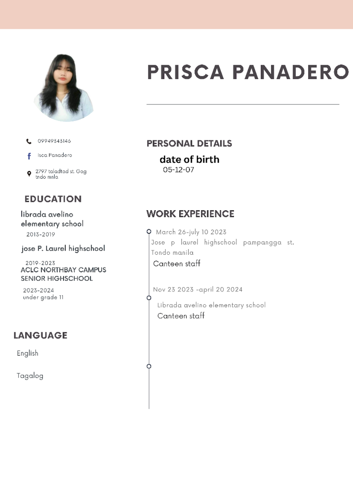 Minimalist Modern Professional CV Resume 20240501 191548 0000 - Information system - Studocu