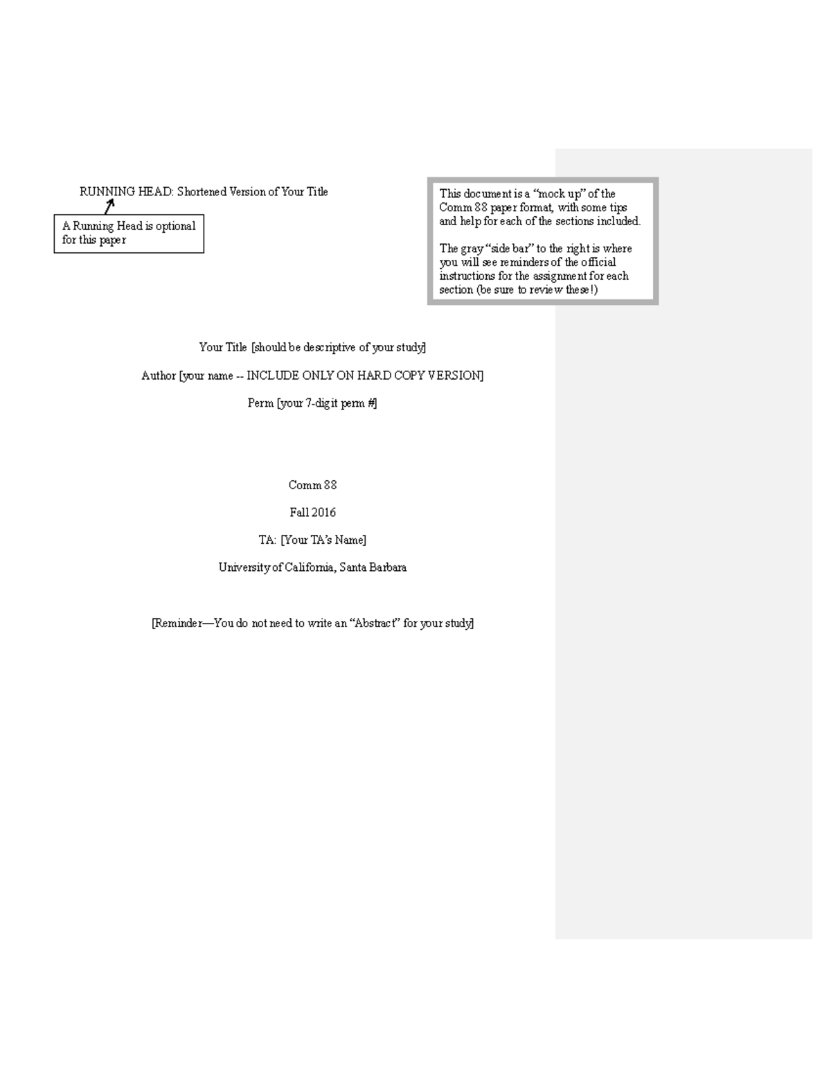 88 paper format template - Your Title [should be descriptive of your ...