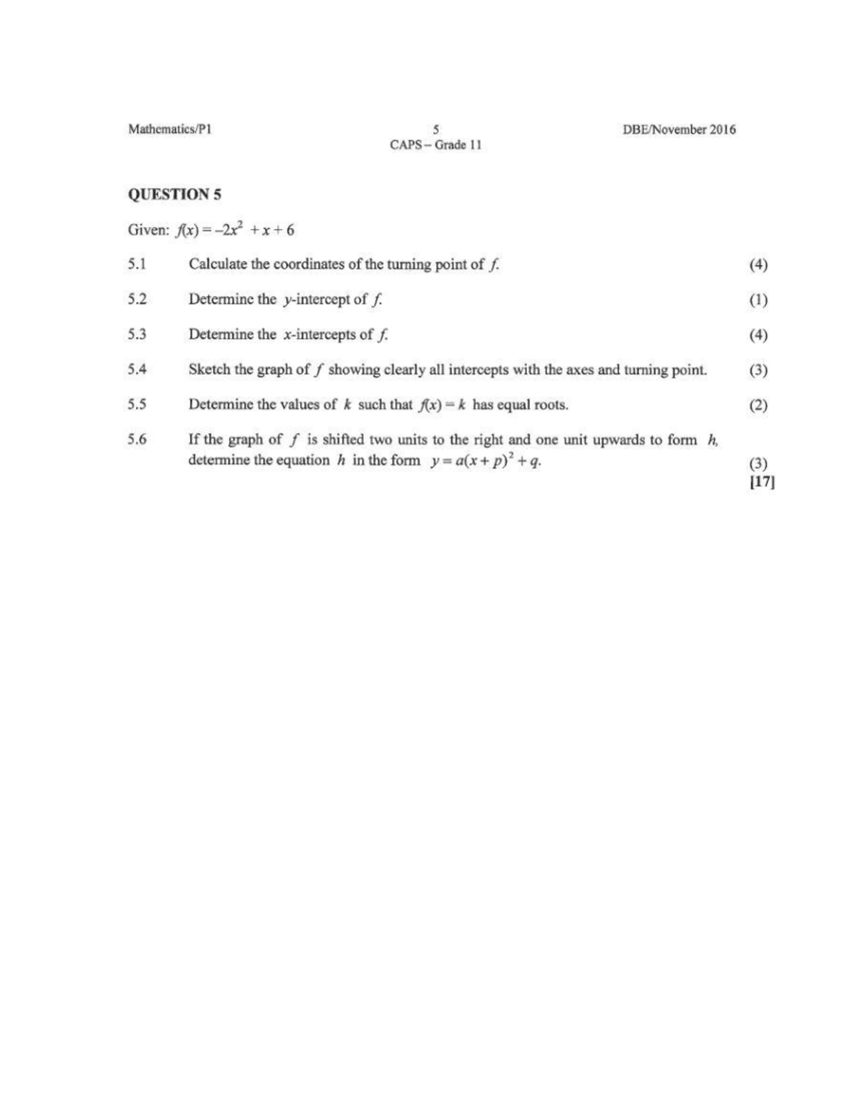 Grade 11 mathematics functions question bank - Studocu