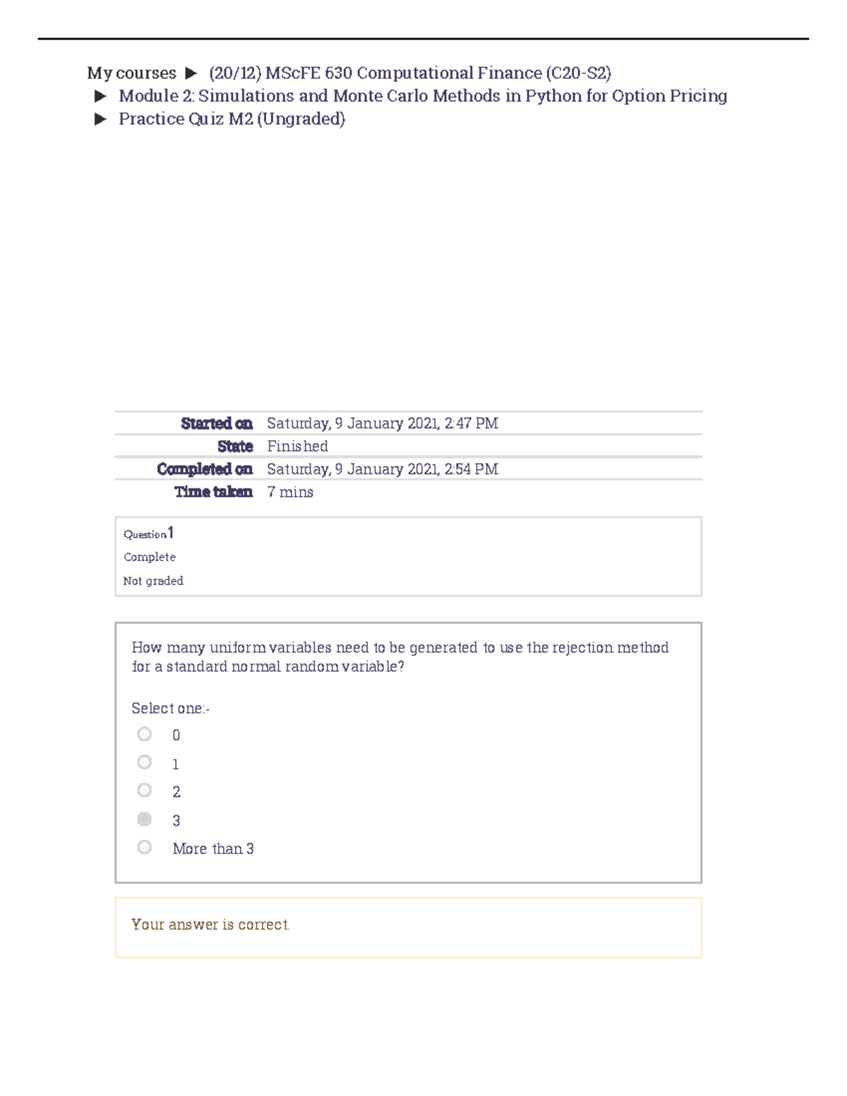 Simulations And Monte Carlo Methods In Python For Option Pricing Question 2 Complete Not 