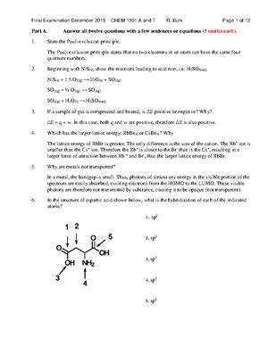 Sal Lab Help Notes - Chem 1002 - Studocu