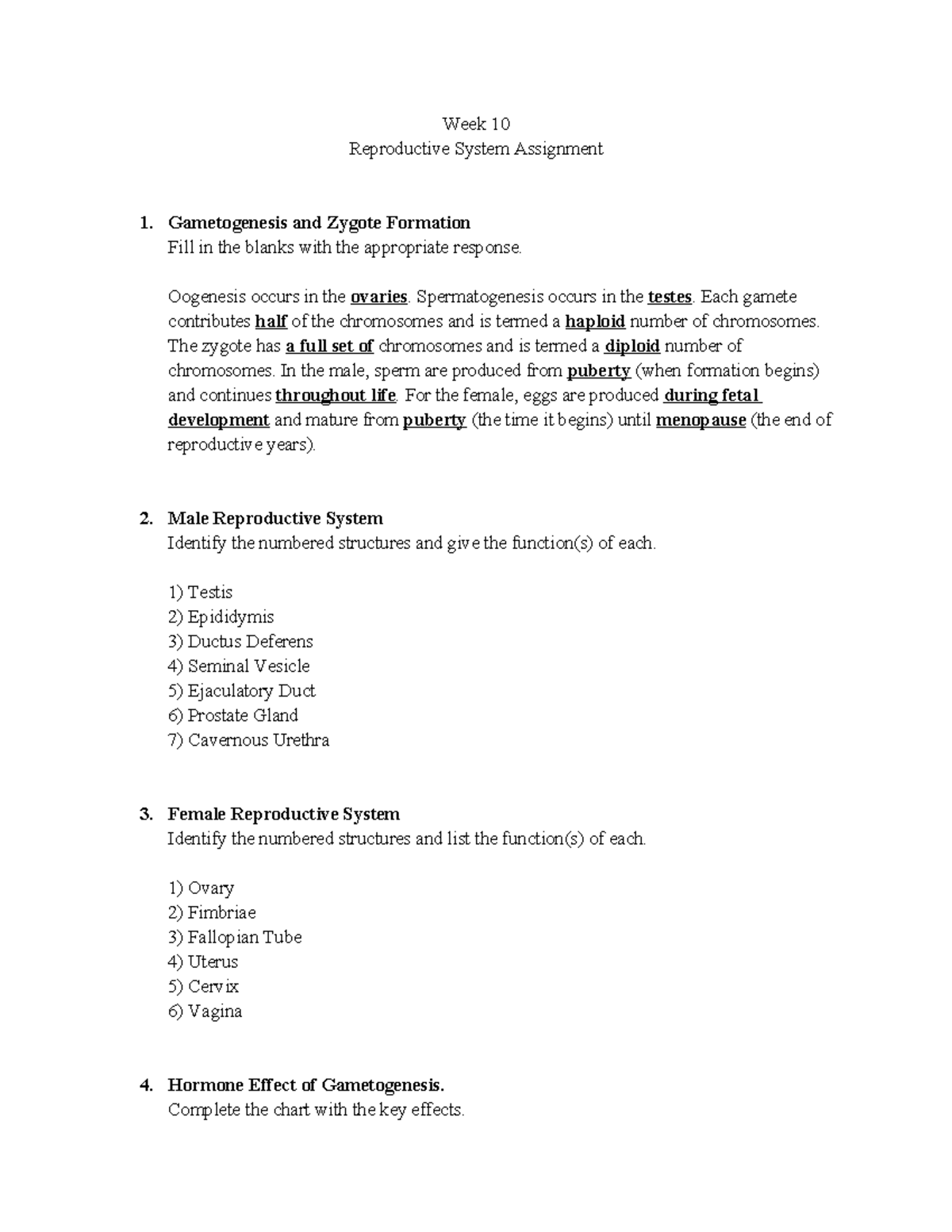 A&P - Week 10 Assigment - This is for anatomy and physiology - Week 10 ...