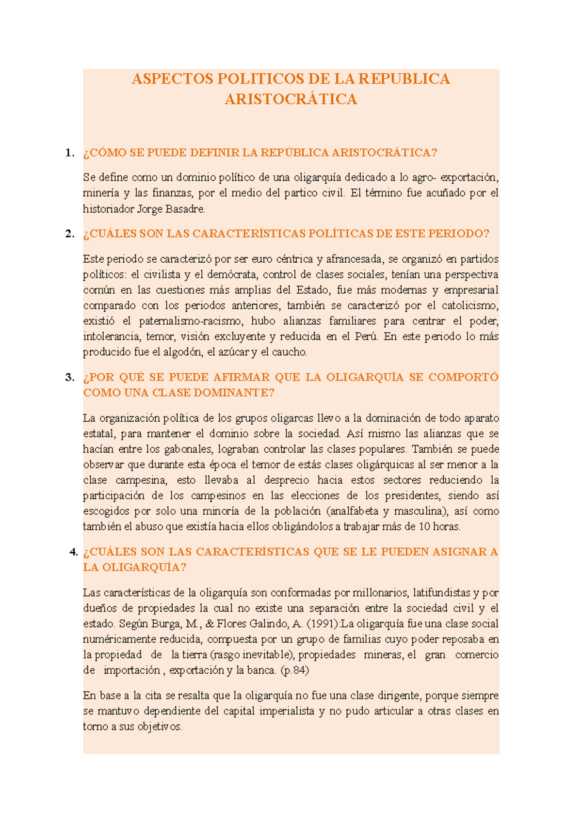 Grupo 5 - TAREAS - ASPECTOS POLITICOS DE LA REPUBLICA ARISTOCRÁTICA 1 ...