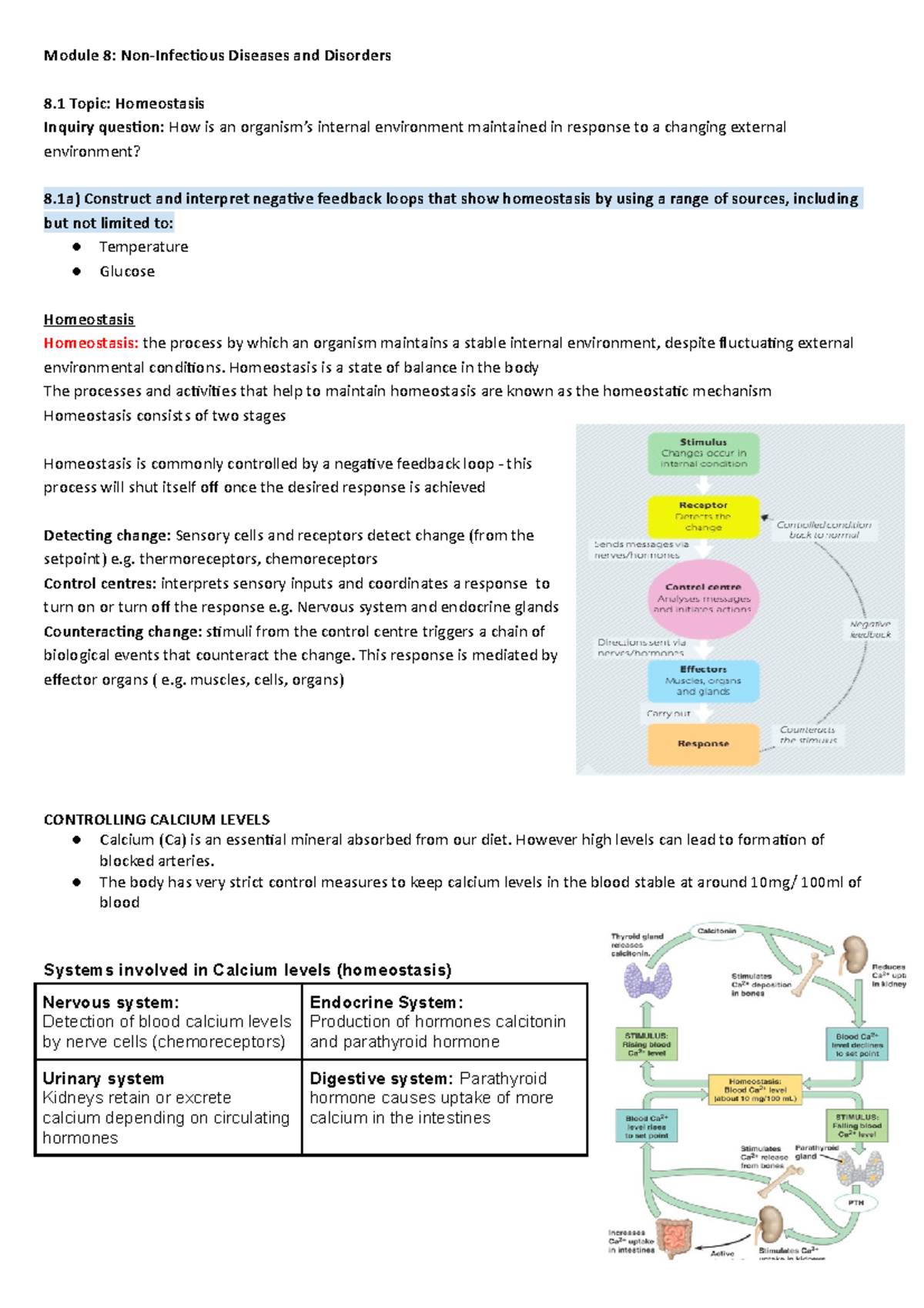 Module 8 Non-Infectious Diseases and Disorders - Module 8: Non ...