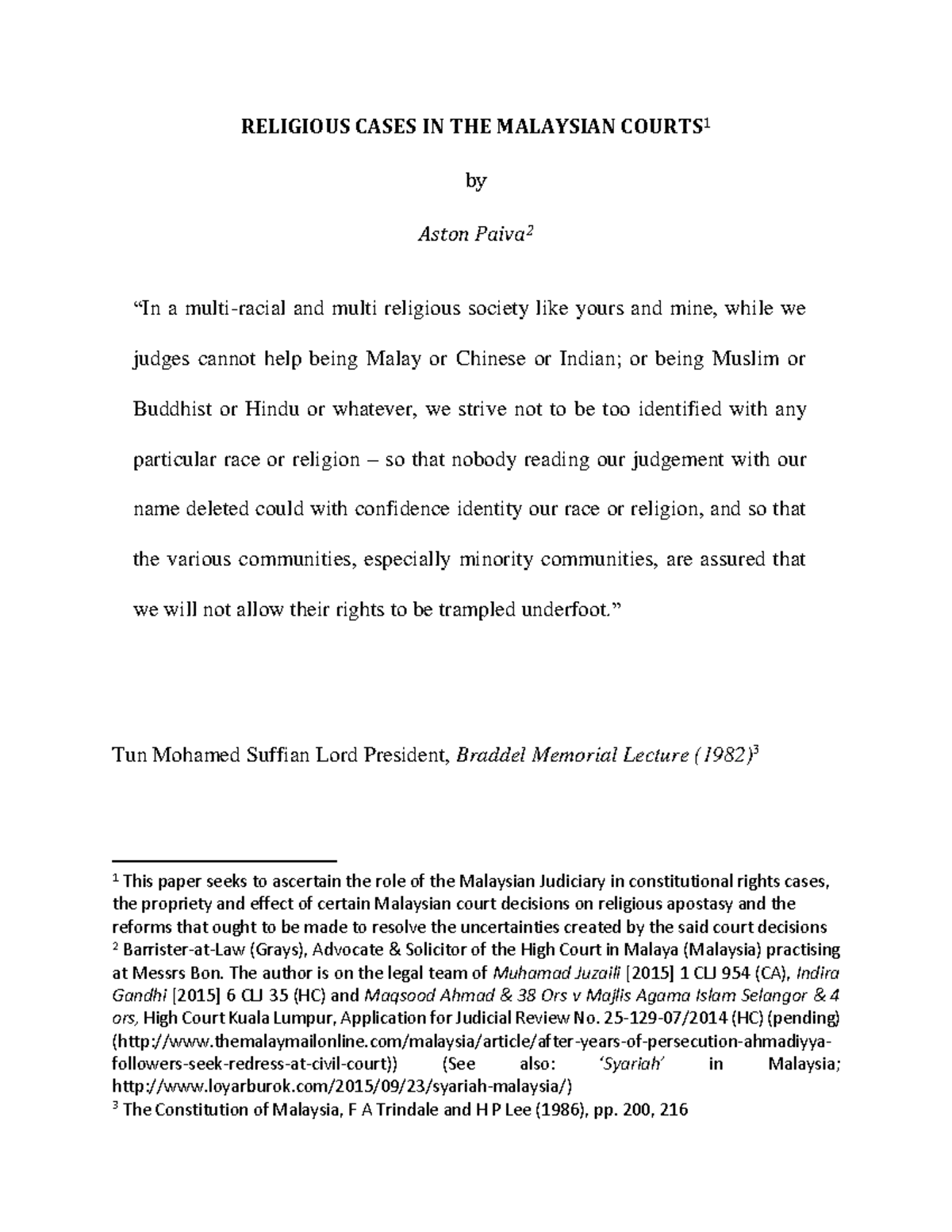 Religious-Cases-in-the Malaysian-Courts - RELIGIOUS CASES IN THE ...