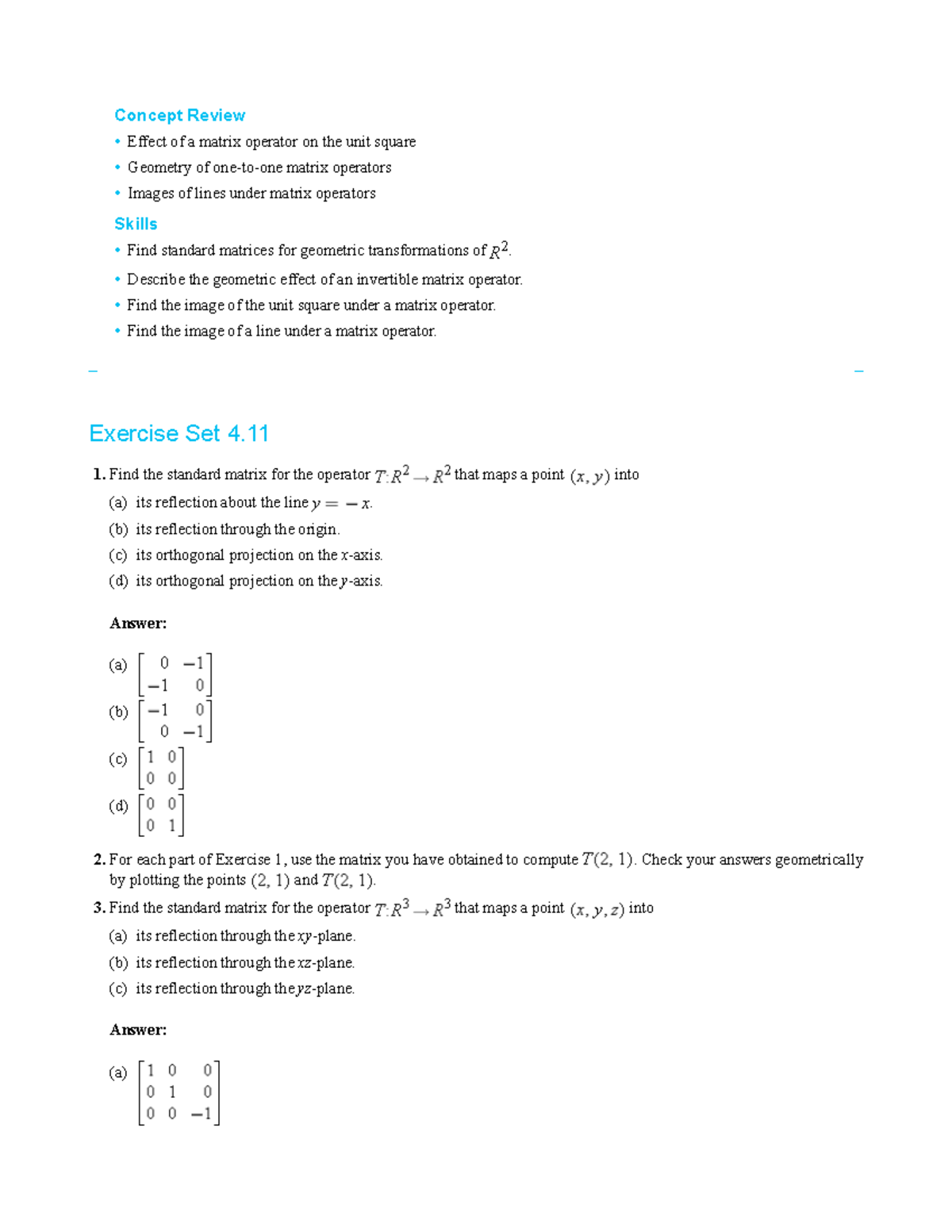 Exercise Set 4 - ini adalah tugas pada mata kuliah Aljabar Linear Elementer Jurusan Matematika ...