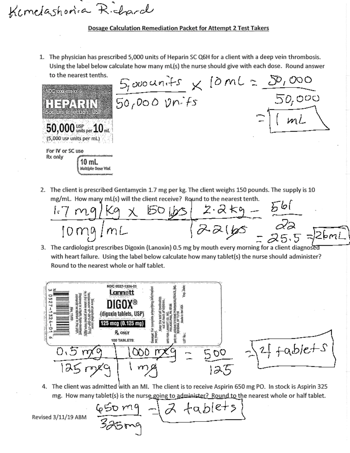 Image - Dosage calculation - Kemelashonia Richard ####### counits. A ...