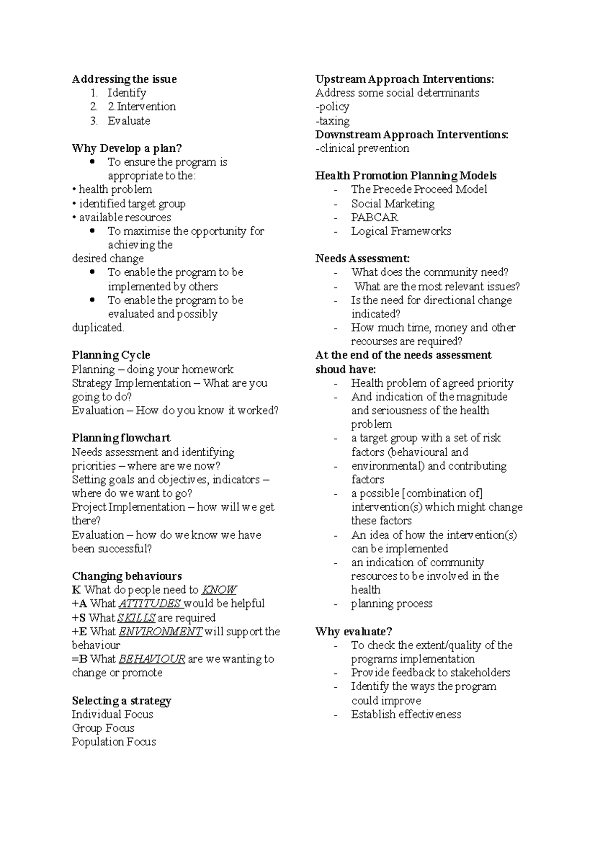 Module 9 Notes - Addressing the issue 1. Identify 2. 2 3. Evaluate Why ...