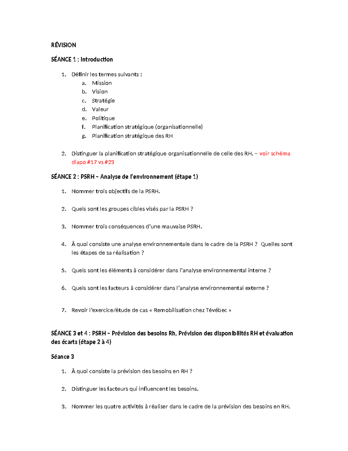 Document de révision S1 à S4 1 - RÉVISION SÉANCE 1 : Introduction 1 ...