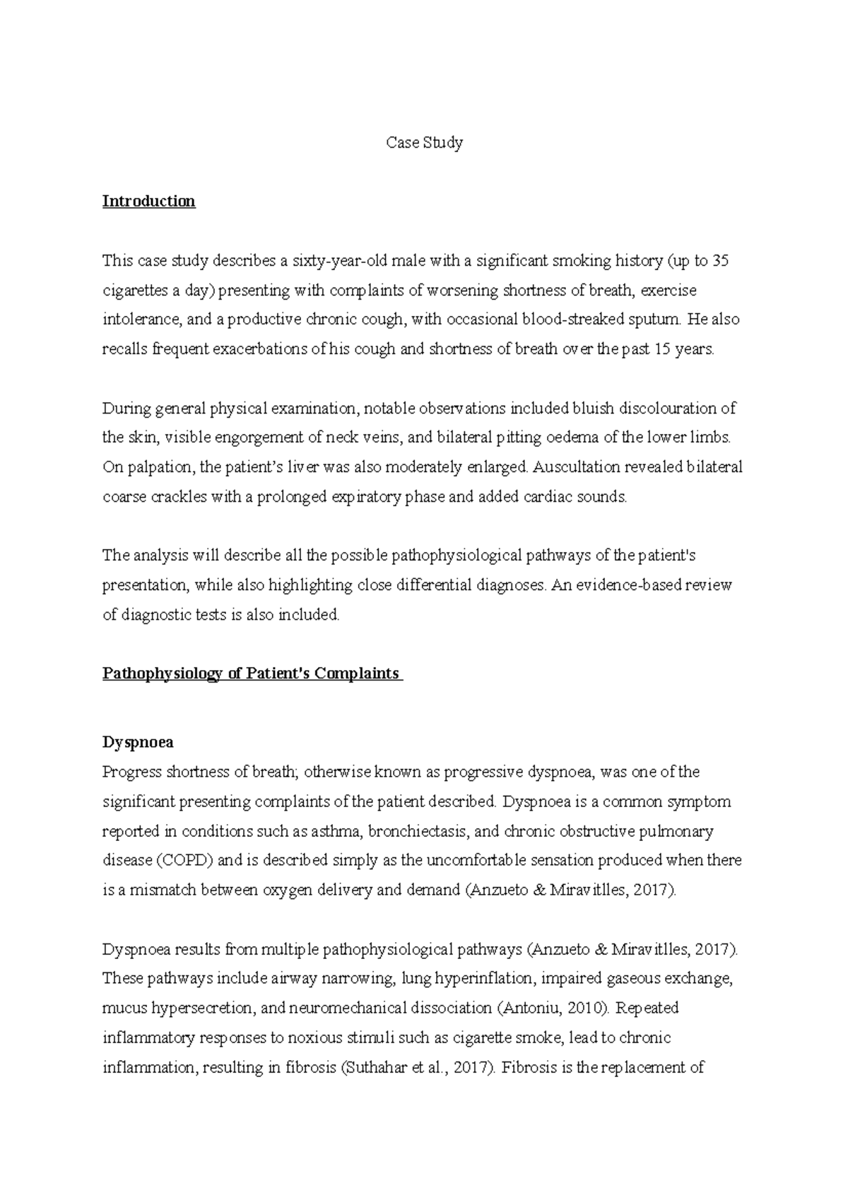 Studoc Patho - Case Study Assignment - Highest grade in the course 95/ ...