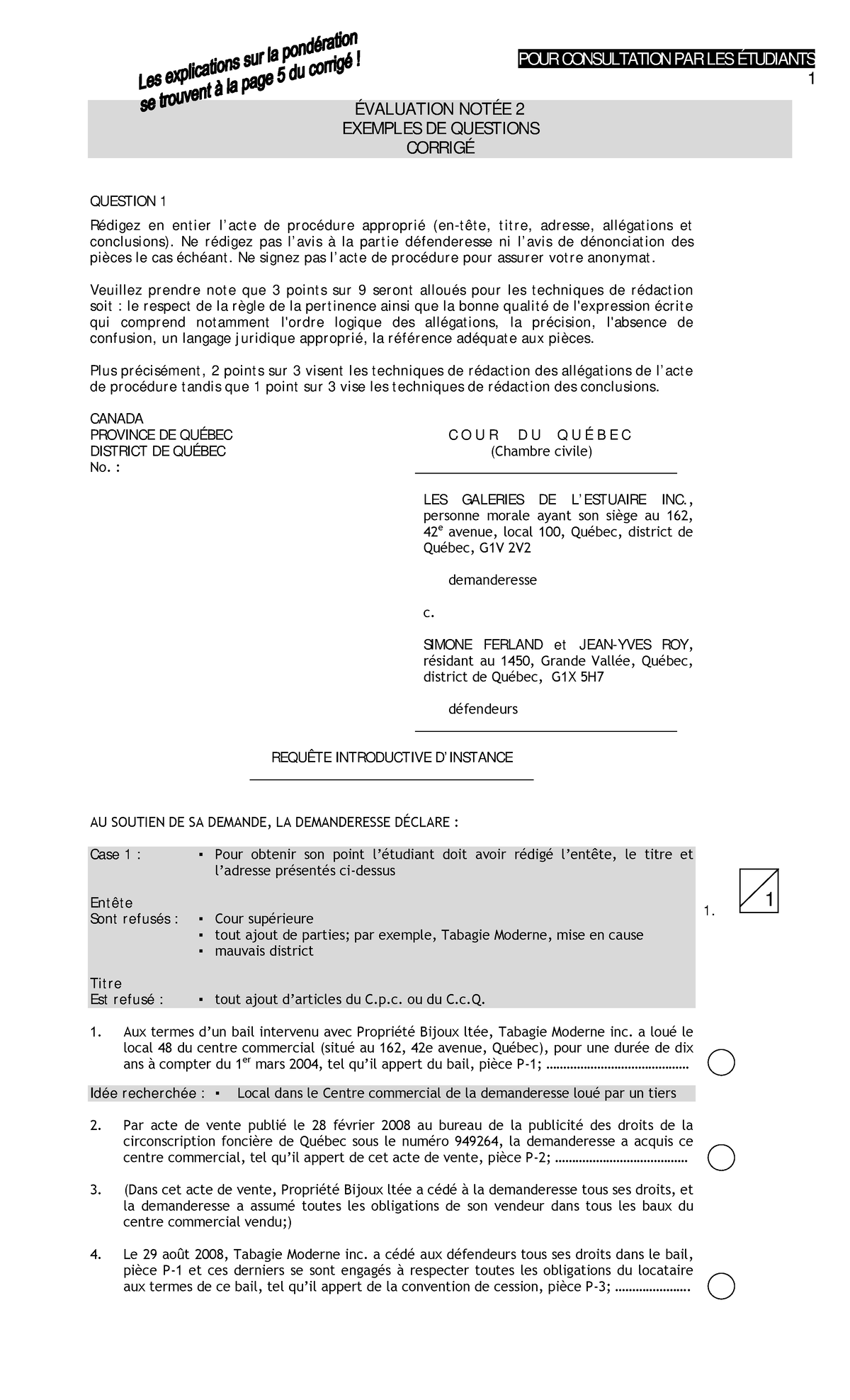 Exemple de rédaction - Examen et corrigé pratique pour les examens ...