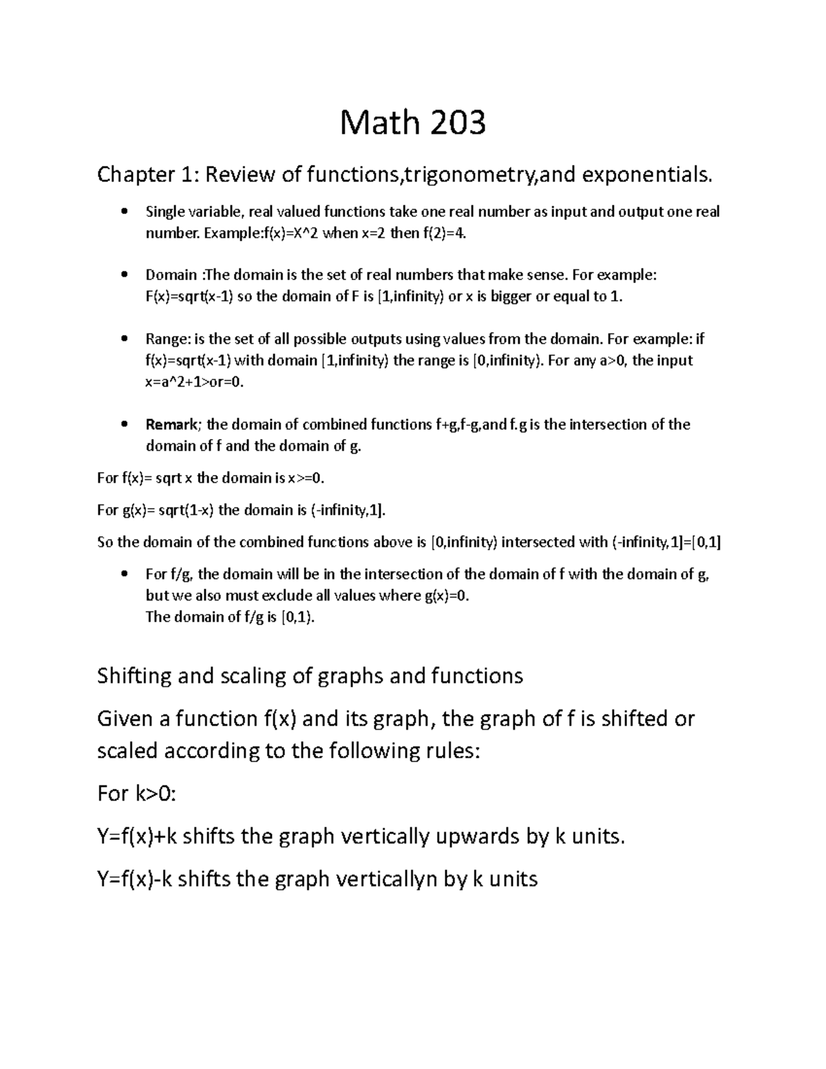 Math 203 First lecture - jebfekjbfioawjdiowqhrioewnjcvkl - Math 203 ...