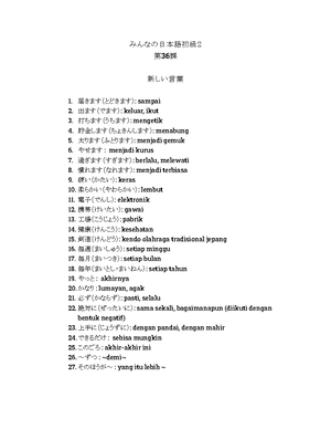 Kosakata Bab 31~35 Minna no Nihongo 2 - BAB 31 Kaimasu = kaou (membeli ...