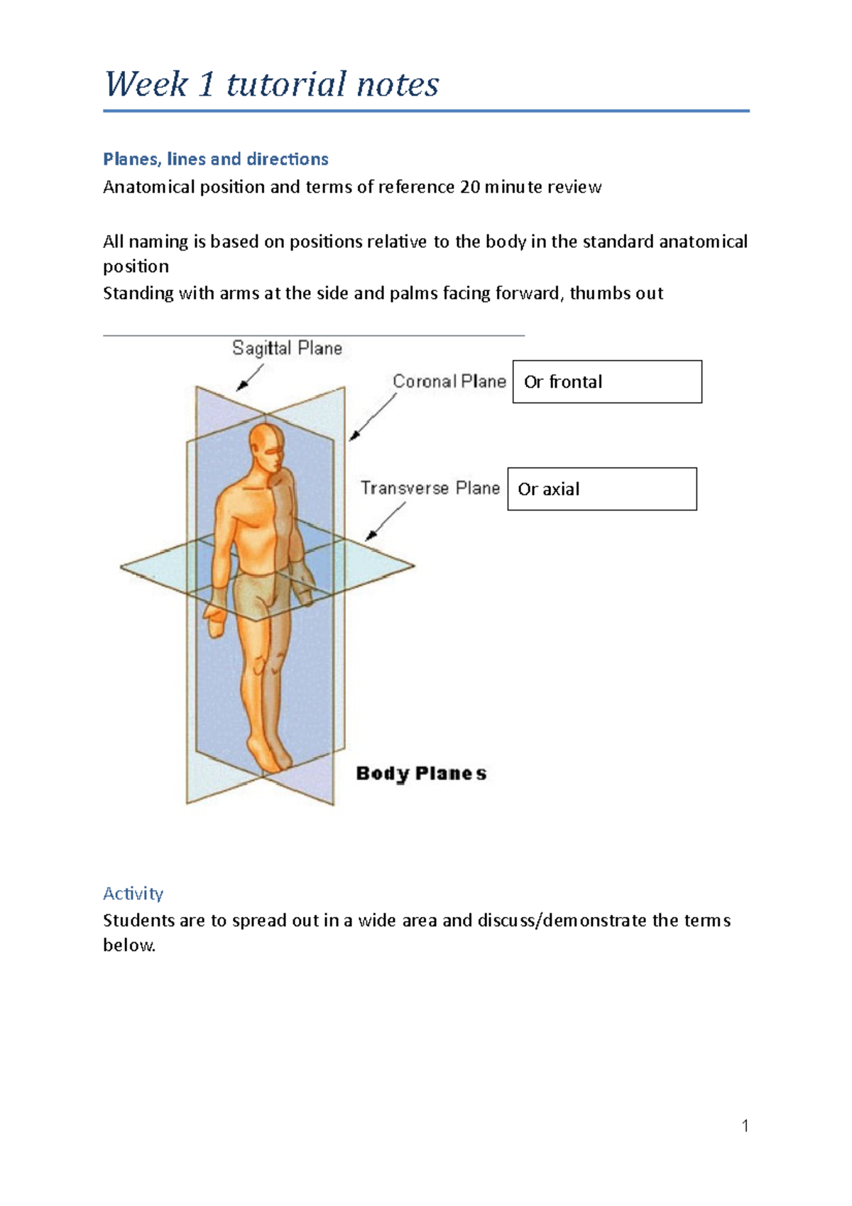 PAR201 Week 1 Tutorial - Course Coordinators: Nigel Barr - Week 1 ...