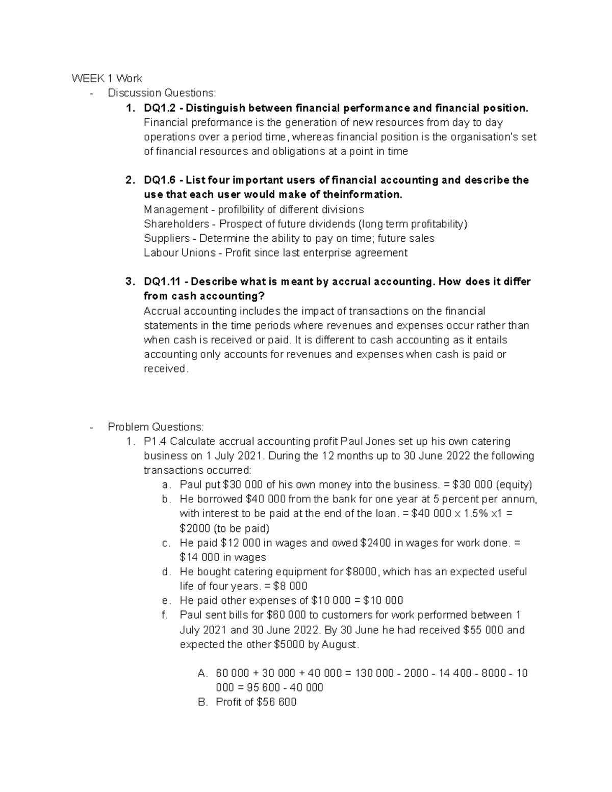 COMM 1140 - Discussion and Problem Questions - Genevieve Naidu - WEEK 1 ...