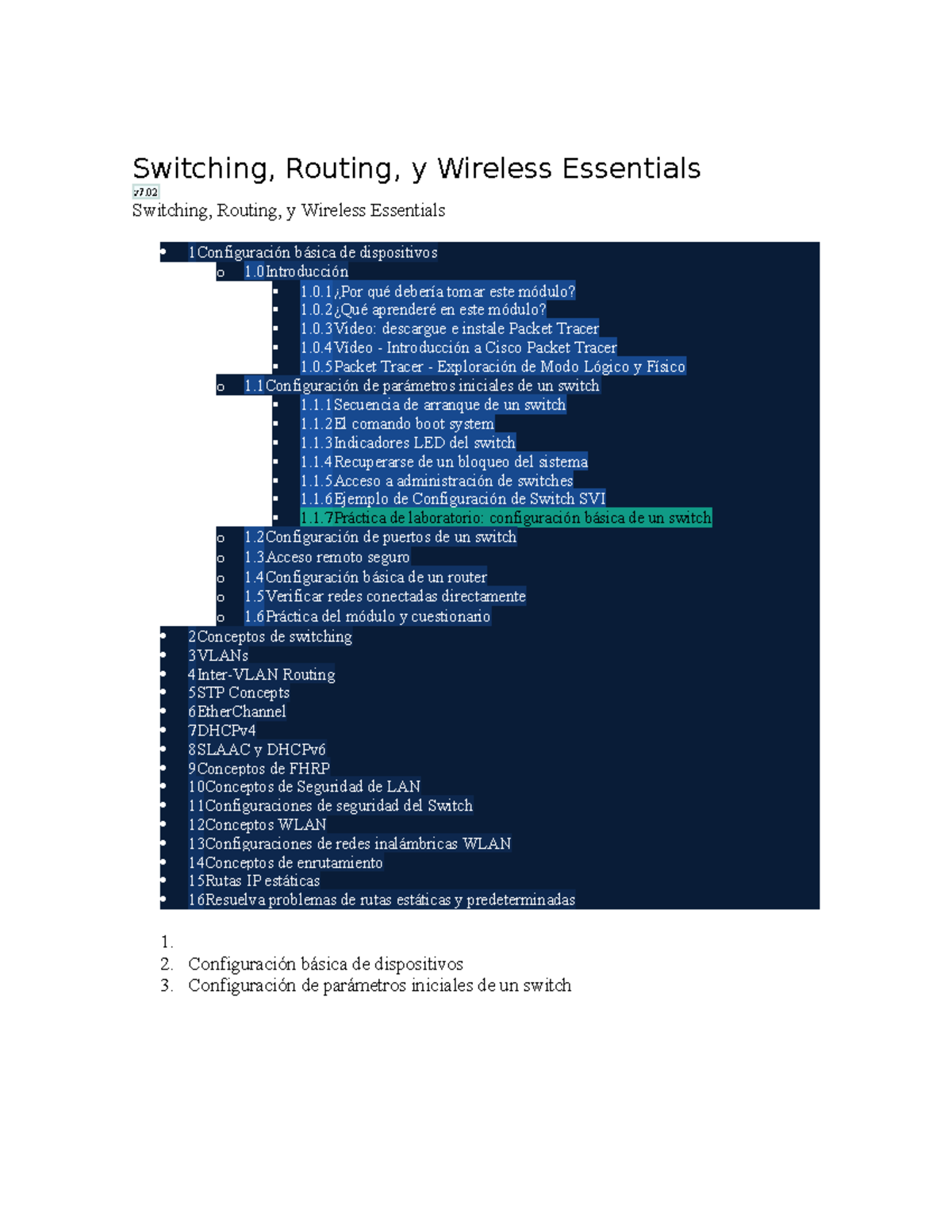 Switching - apuntes cisco - Switching, Routing, y Wireless Essentials ...