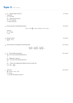 Topic 1 - Mathematics revision material. - Topic 1 [145 marks] 1a. [8 ...
