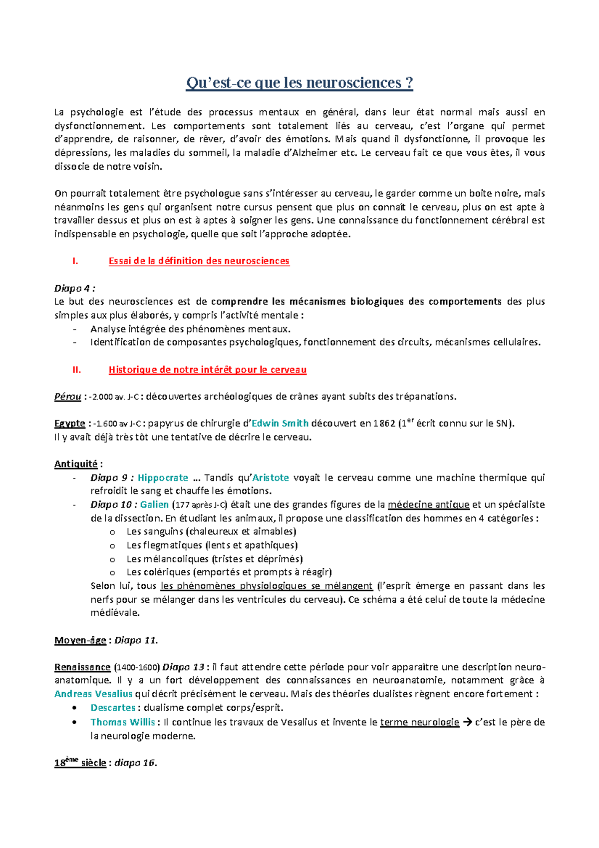 Qu’est-ce que les neurosciences - Warning: TT: undefined function: 32 Qu’est -ce que les - Studocu