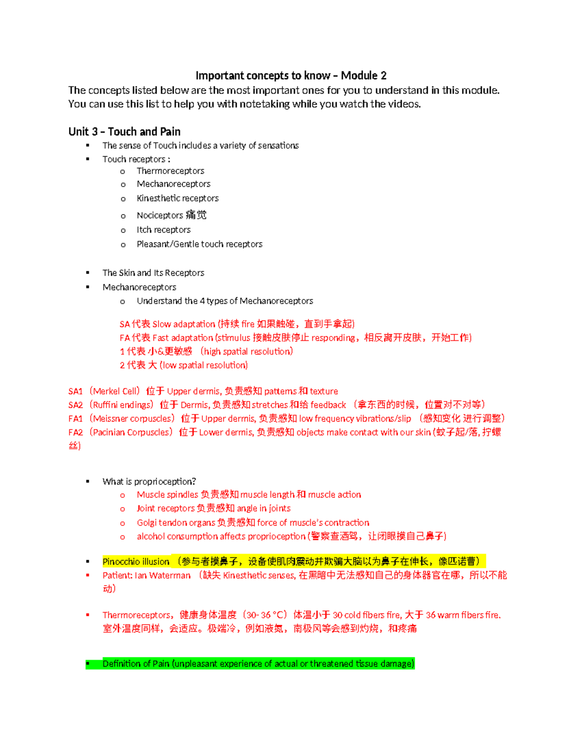 Module 2 study Guide - Important concepts to know – Module 2 The ...