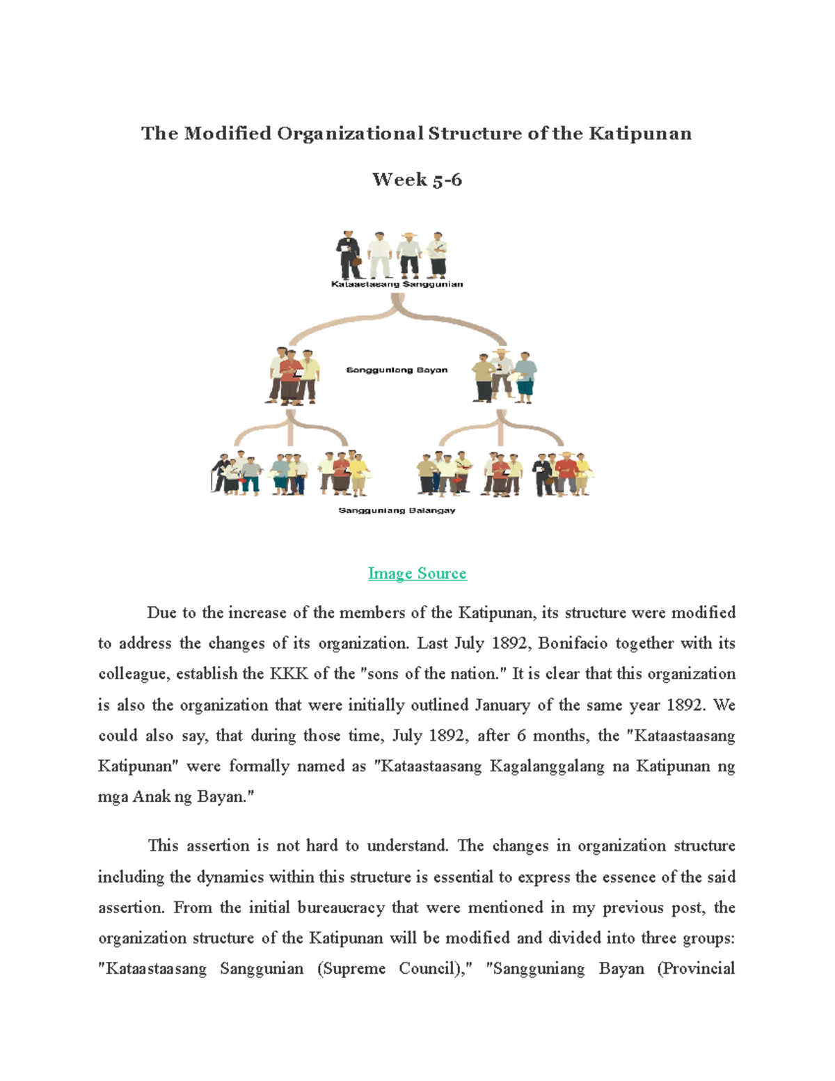 The Modified Organizational Structure of the Katipunan - Last July 1892 ...