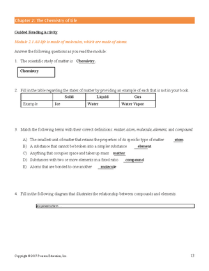 Chapter 3 Reading Guide - Chapter 3: The Cell: The Fundamental Unit of Life Guided Reading ...