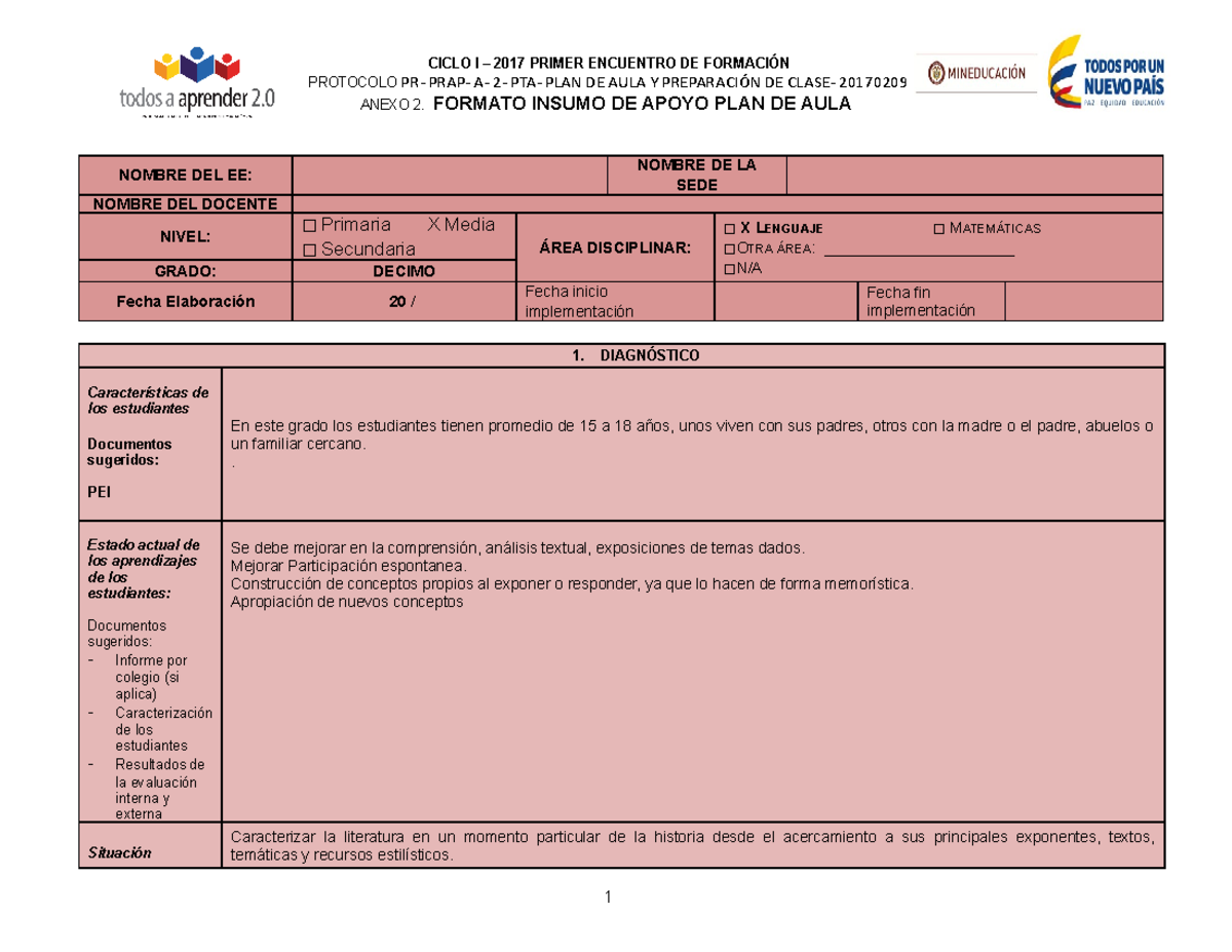 1111Planeación de clases - grado decimo castellano - PROTOCOLO PR- PRAP ...