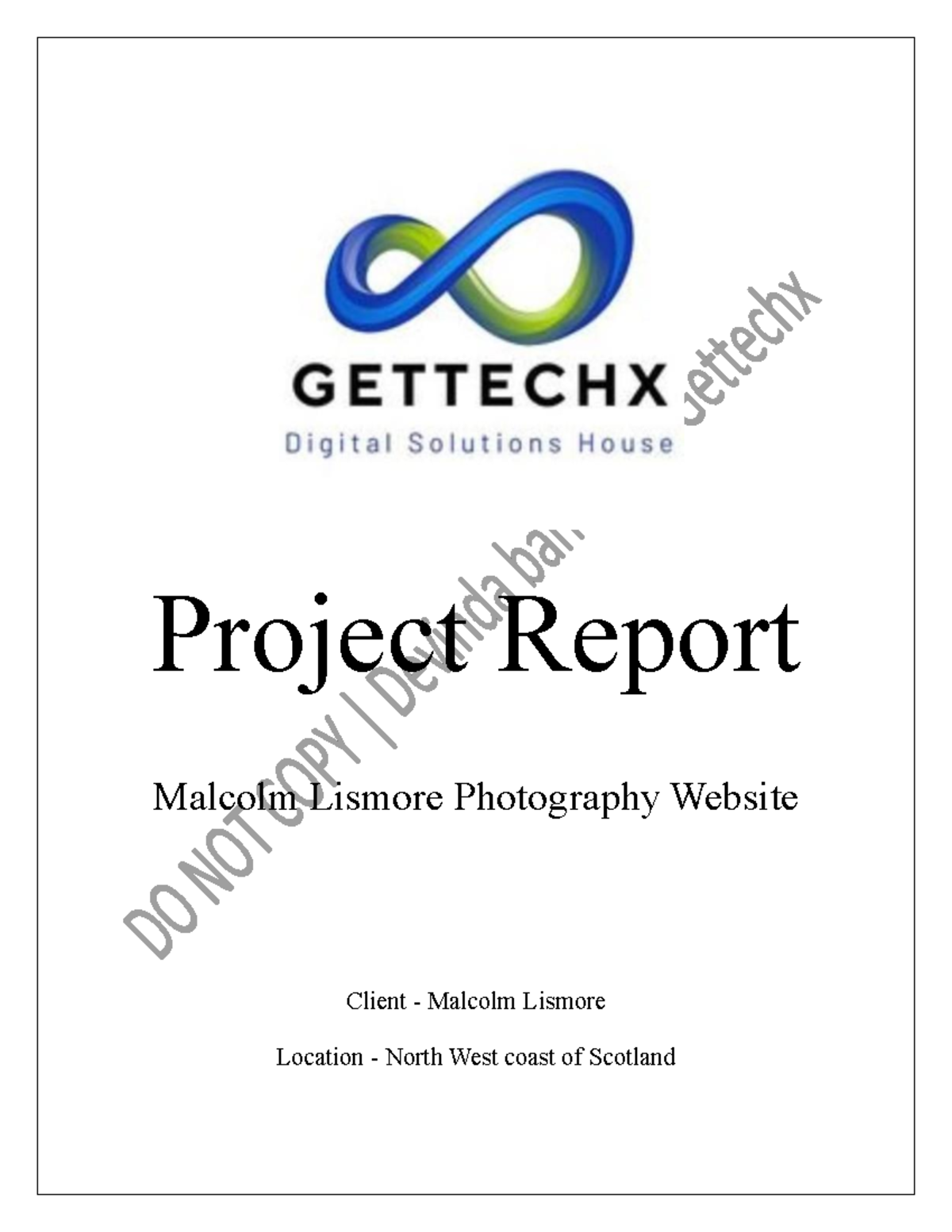 Project Report - Malcolm Lismore Photography Website - Project Report ...
