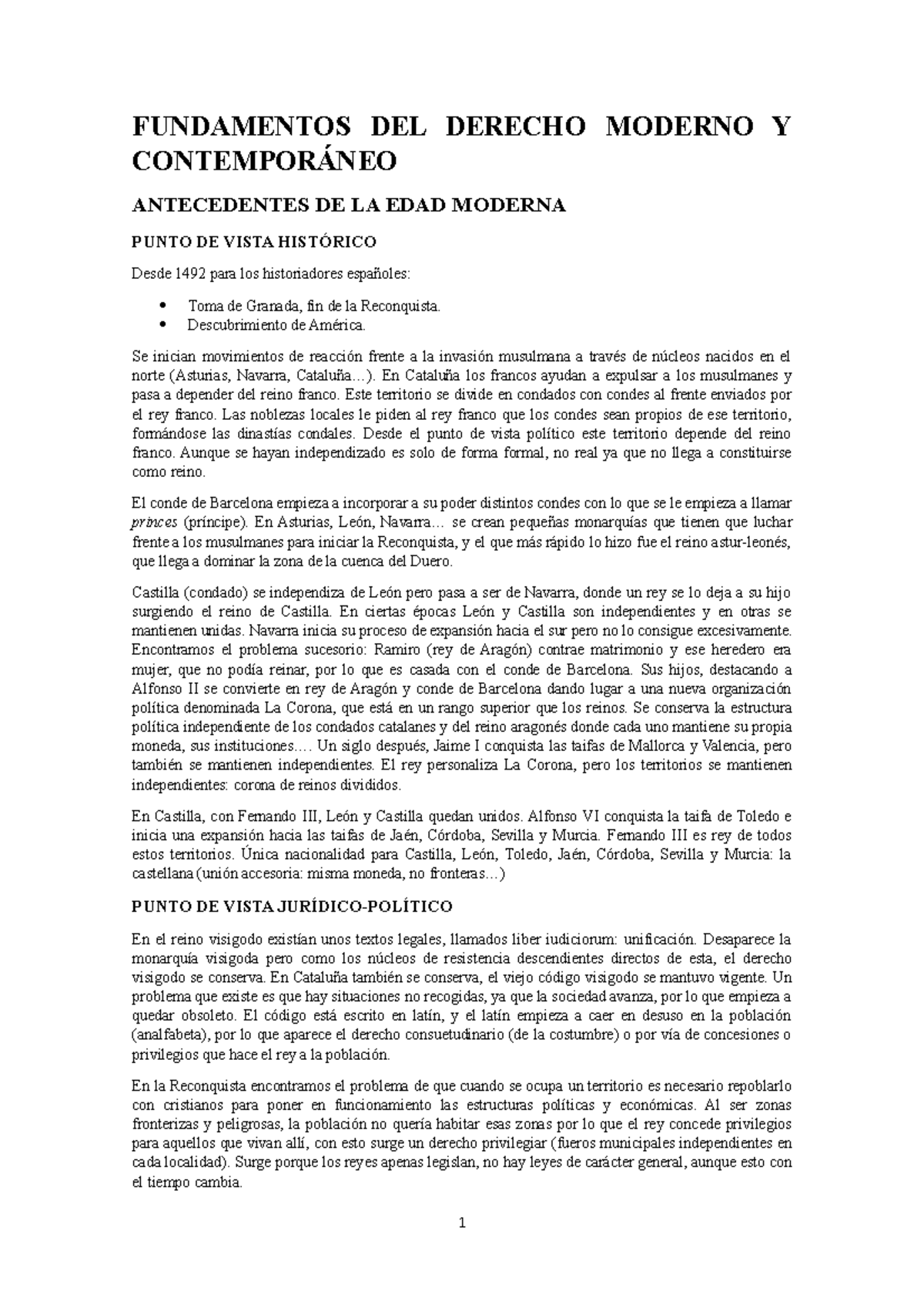 Fundamentos - FUNDAMENTOS DEL DERECHO MODERNO Y CONTEMPORÁNEO ...