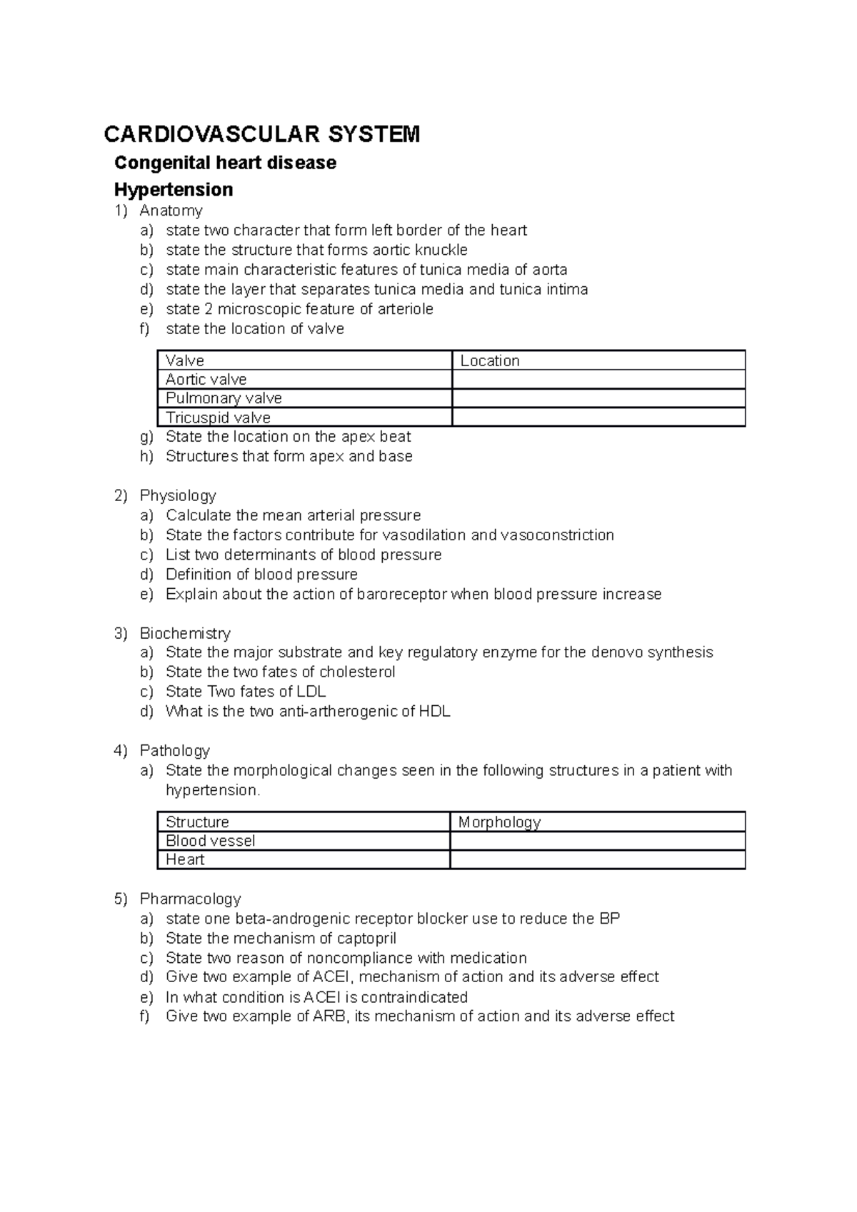 Cardiovascular system - CARDIOVASCULAR SYSTEM Congenital heart disease ...