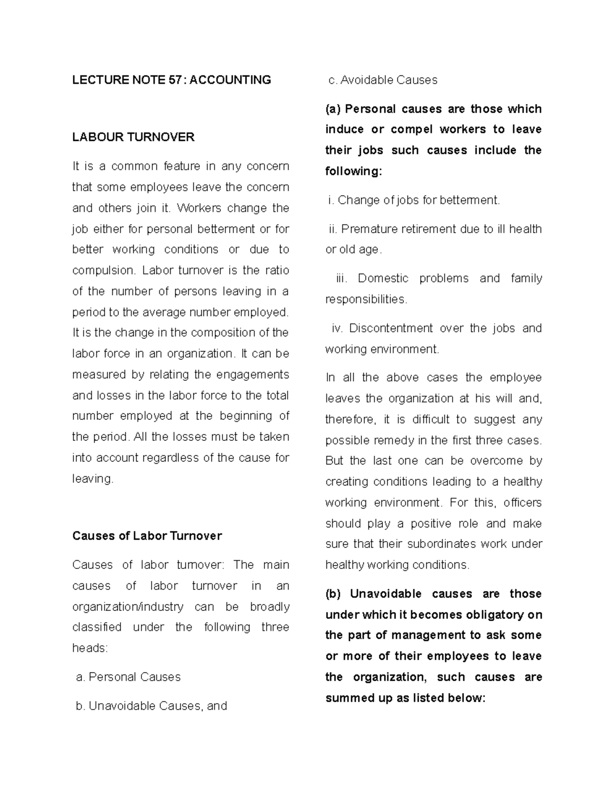 Lecture Note 57 Accounting - LECTURE NOTE 57: ACCOUNTING LABOUR ...