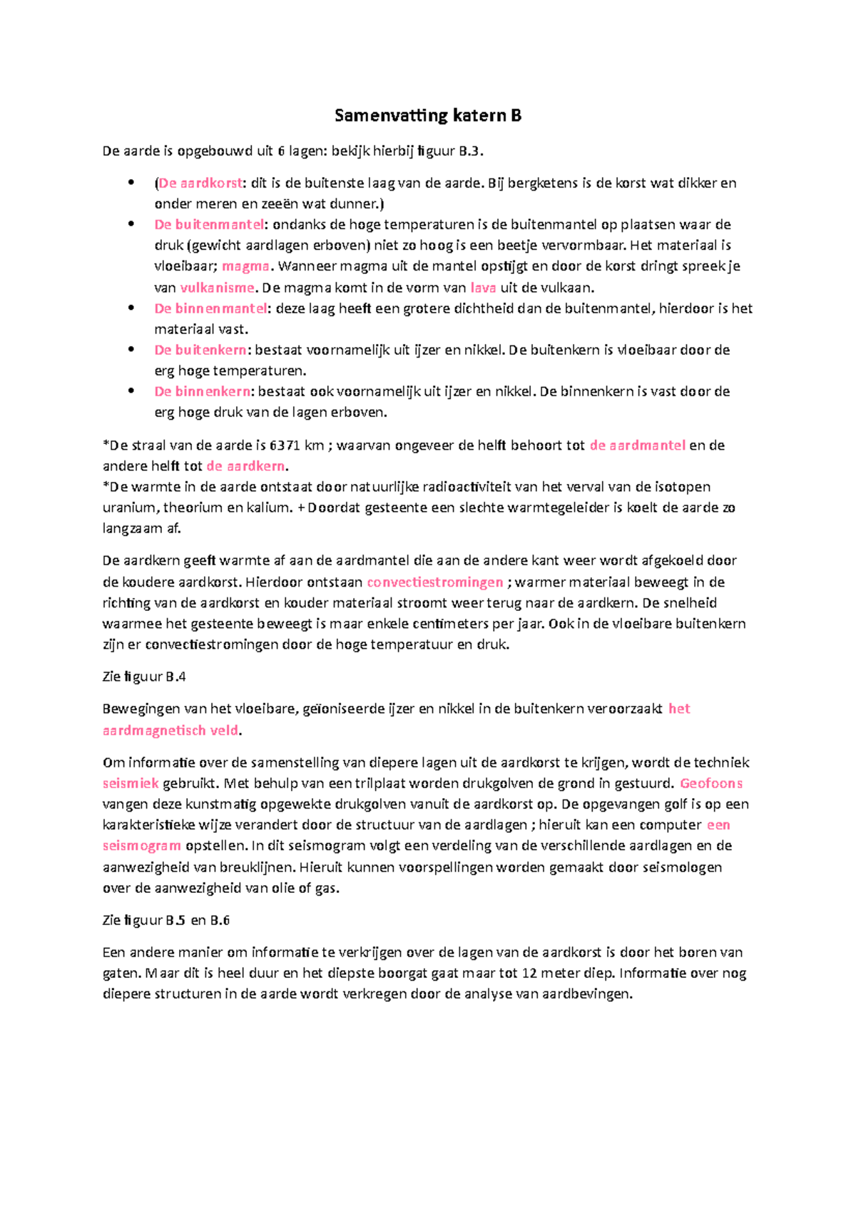 Samenvatting systematische natuurkunde katern B - Samenvatting katern B ...