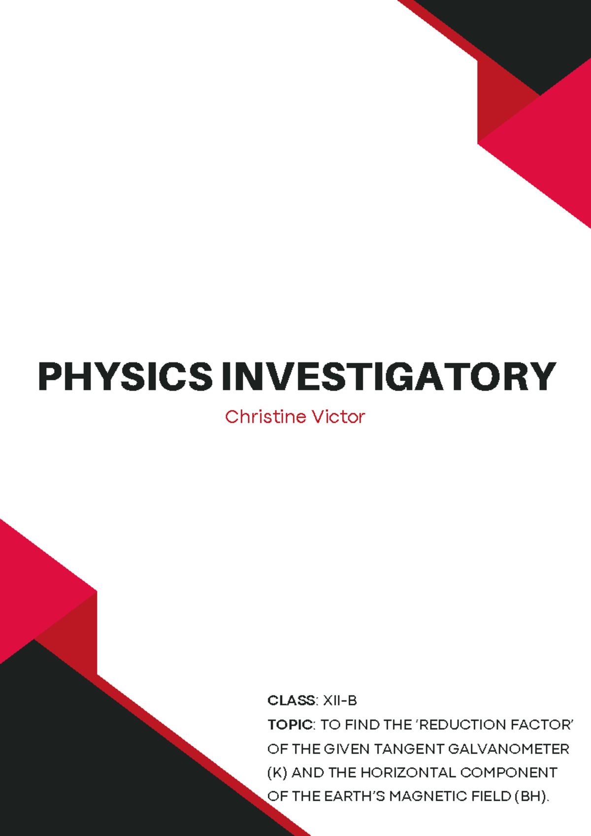 Purple and White Scribble Science Project Cover A4 Document - Physics ...