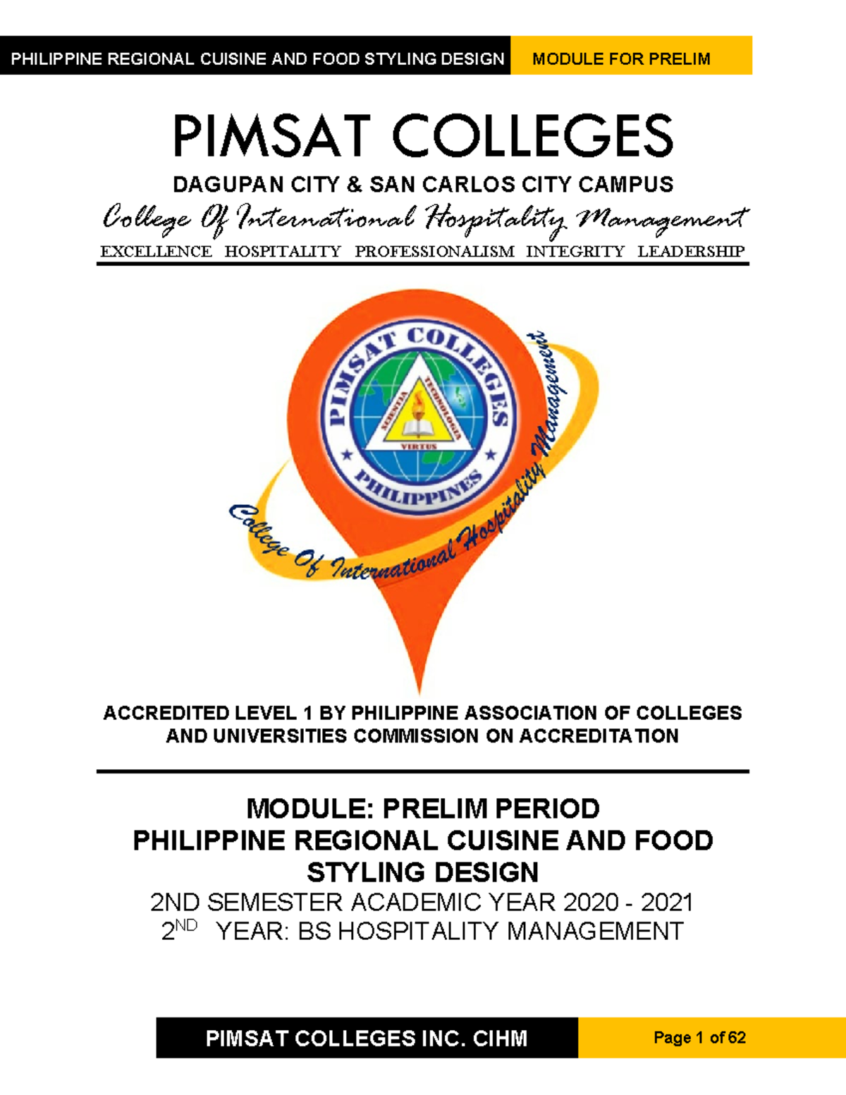 PHIL - PIMSAT COLLEGES ####### DAGUPAN CITY & SAN CARLOS CITY CAMPUS ...